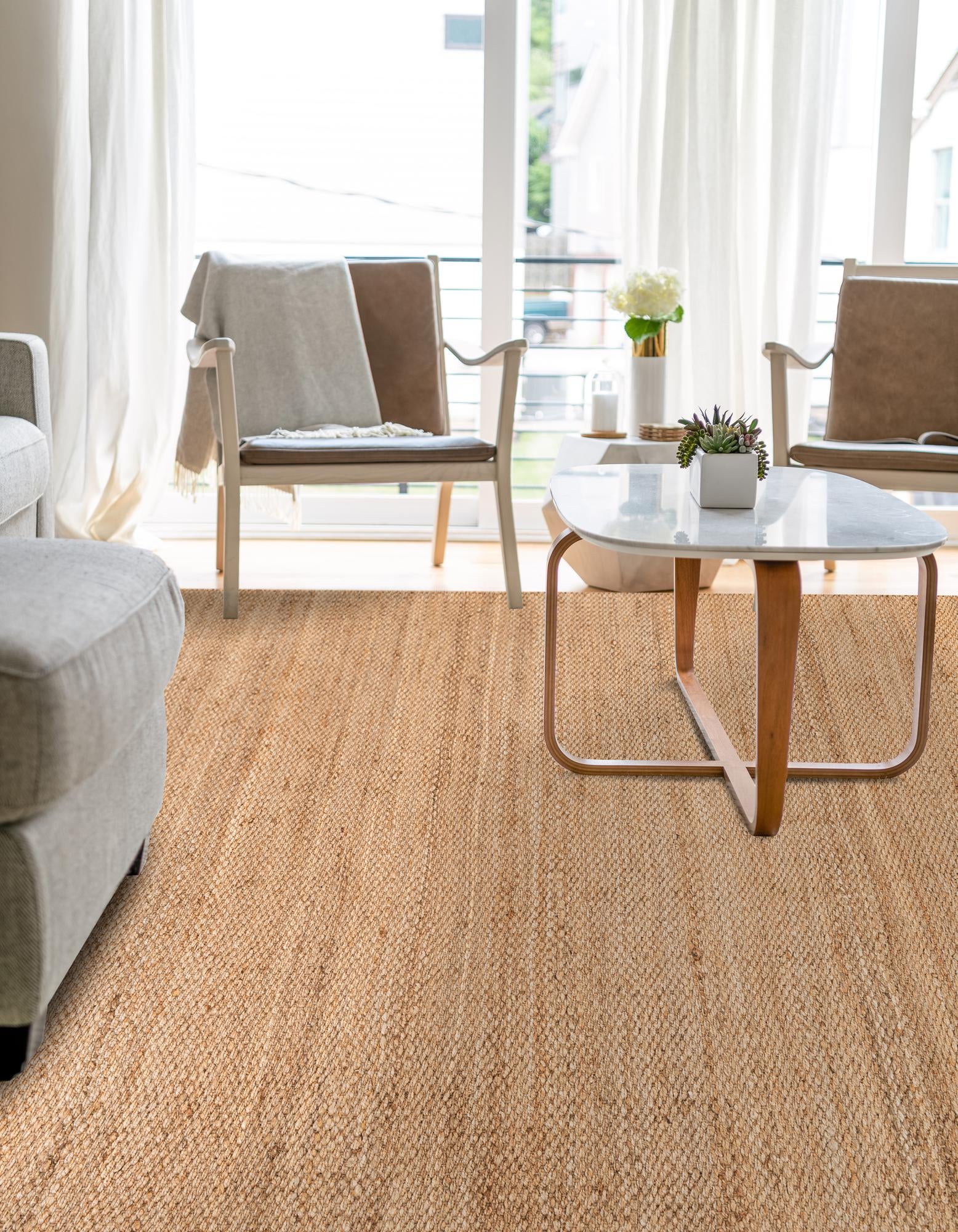 Natural 8' x 10' Hand Woven Chunky Jute Rug | Rugs.com