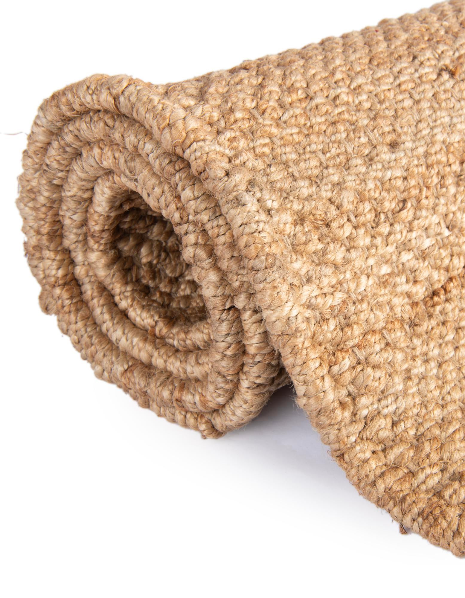 Natural 7' 1 x 10' Hand Woven Chunky Jute Rug | Rugs.com