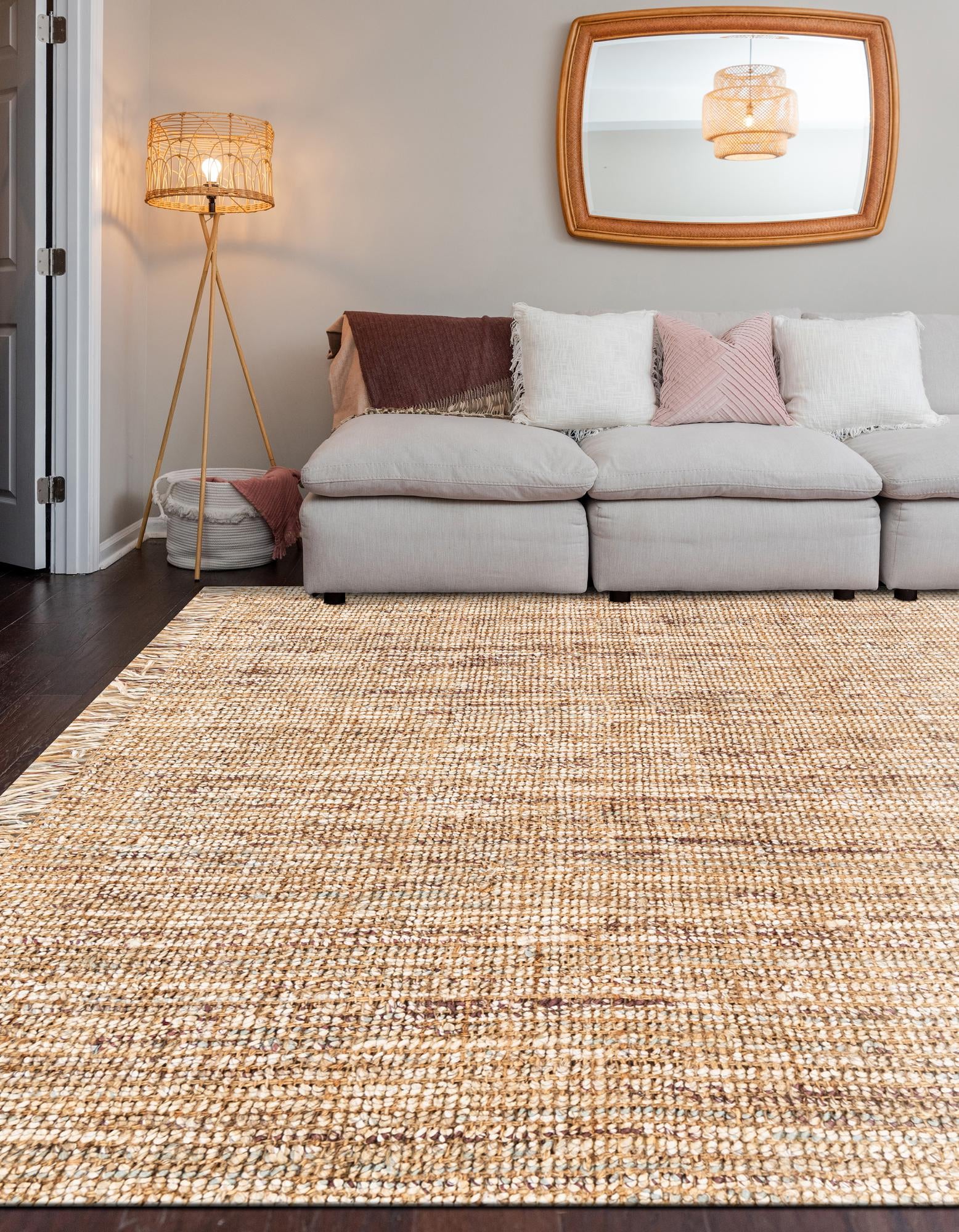 Natural 7' 10 x 10' Hand Woven Chunky Jute Rug | Rugs.com