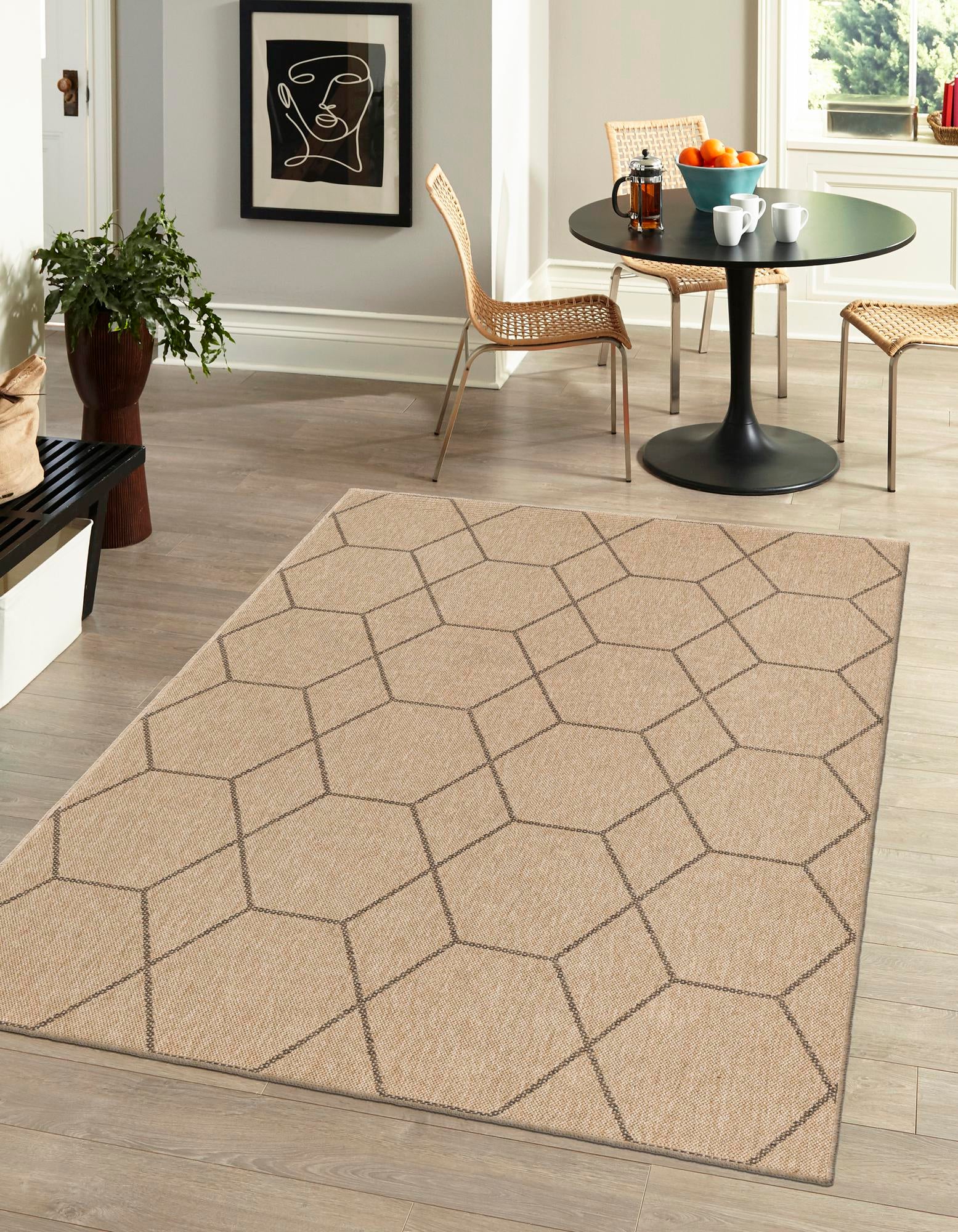 Natural 6' 3 x 9' Dunes Rug | Rugs.com