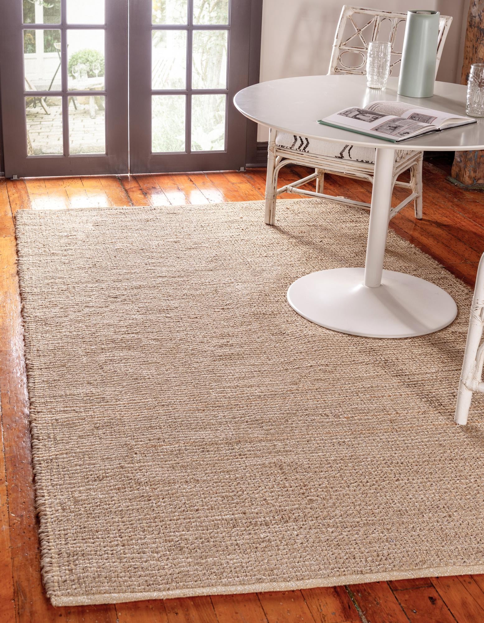 Natural 2' x 3' 1 Hand Woven Chunky Jute Rug | Rugs.com