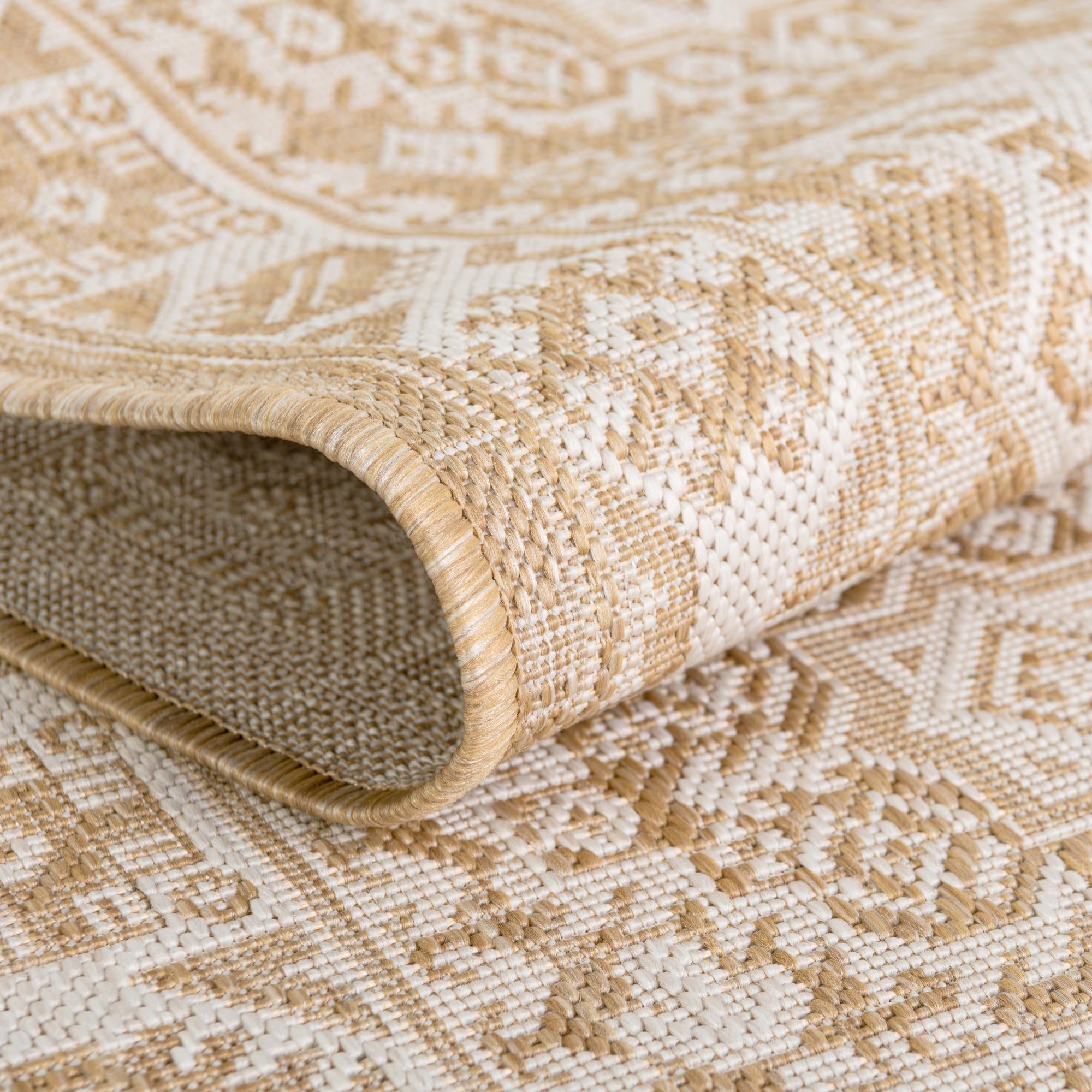 Natural 10' x 14' Aztec Indoor / Outdoor Rug | Rugs.com