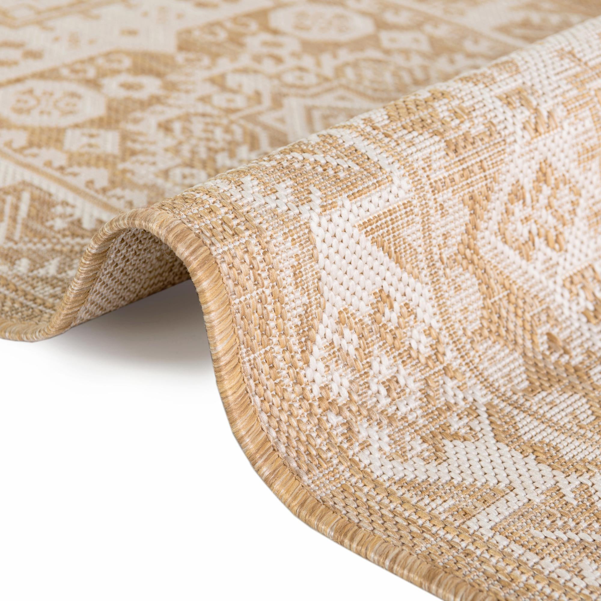 Natural 10' x 14' Aztec Indoor / Outdoor Rug | Rugs.com