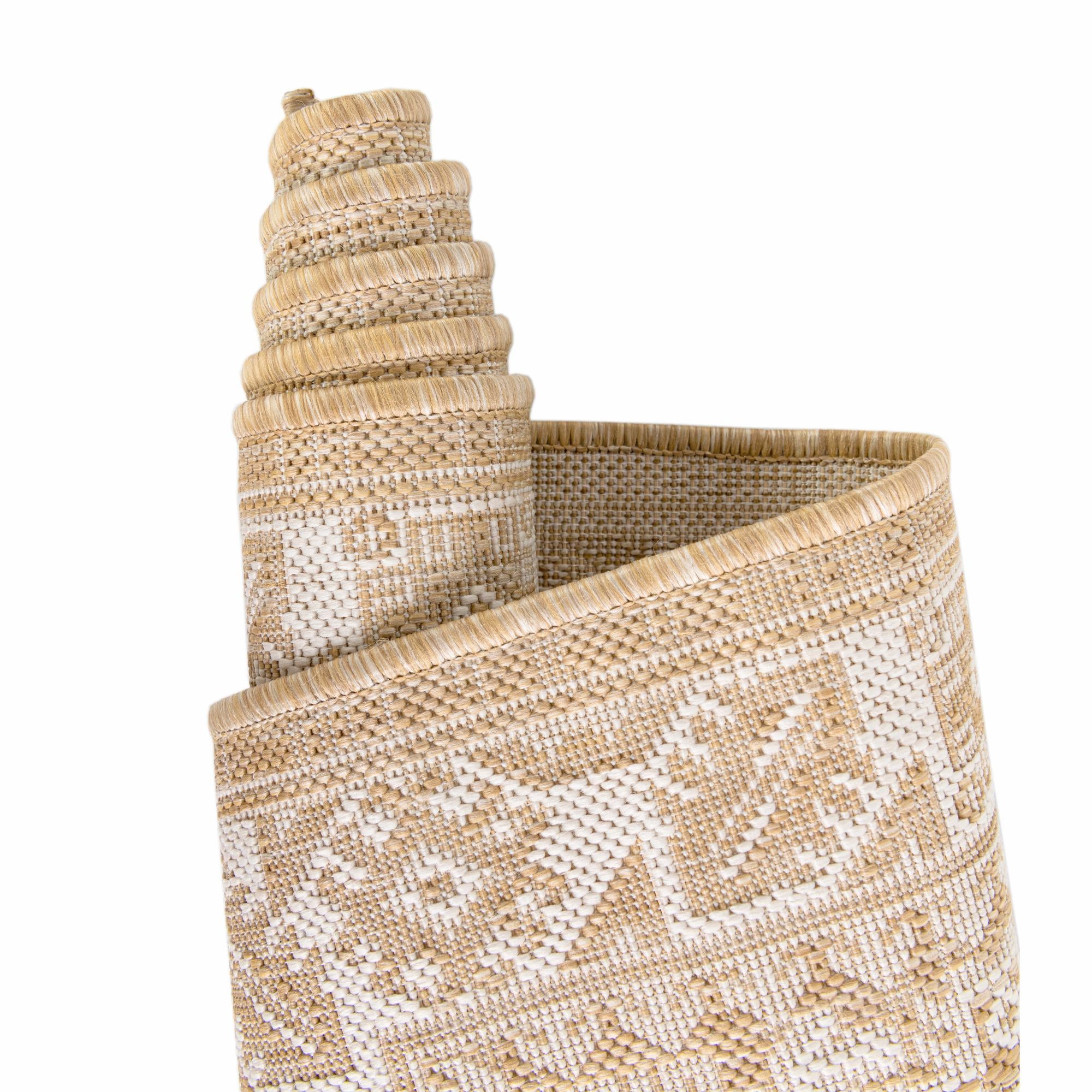 Natural 10' x 14' Aztec Indoor / Outdoor Rug | Rugs.com