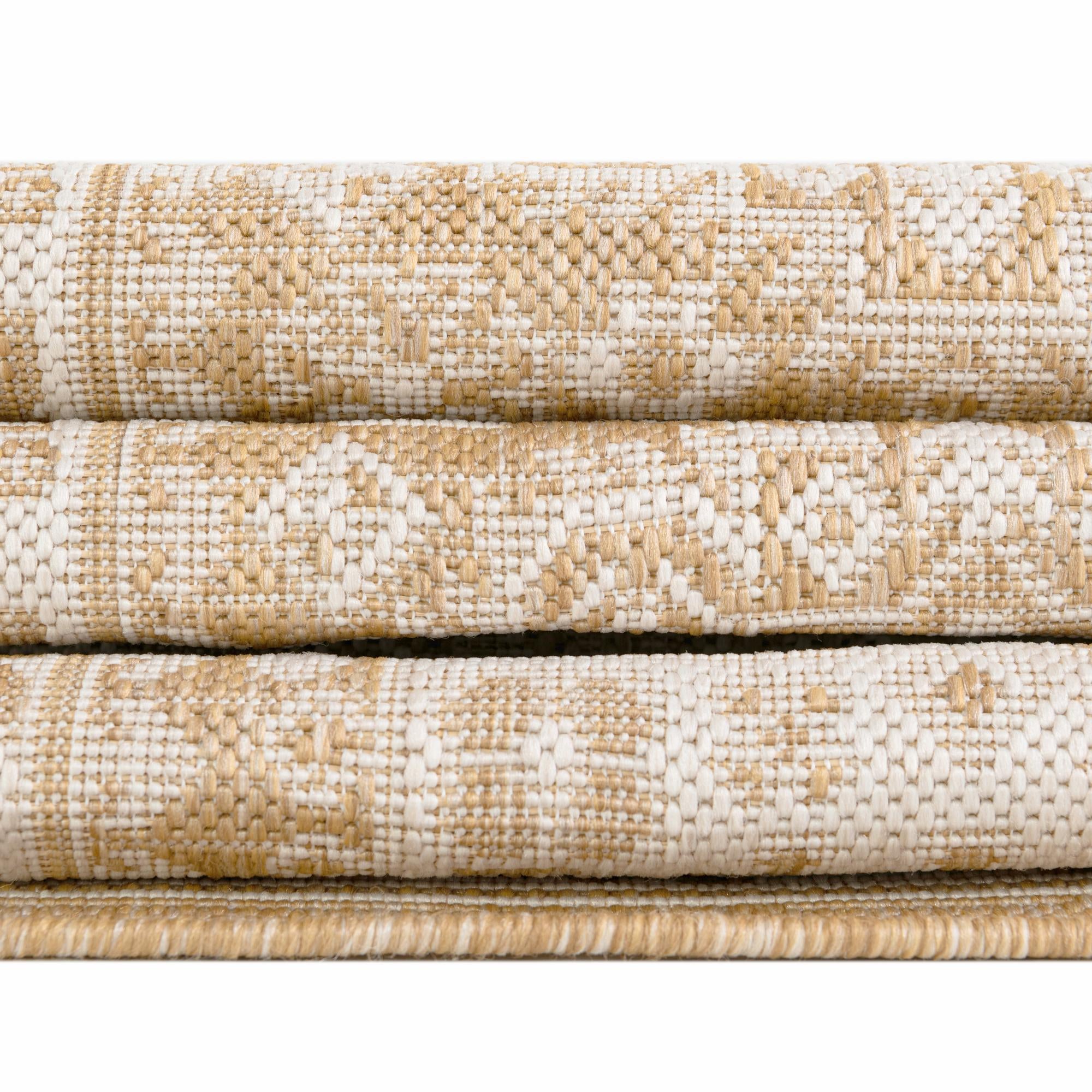 Natural 10' x 14' Aztec Indoor / Outdoor Rug | Rugs.com