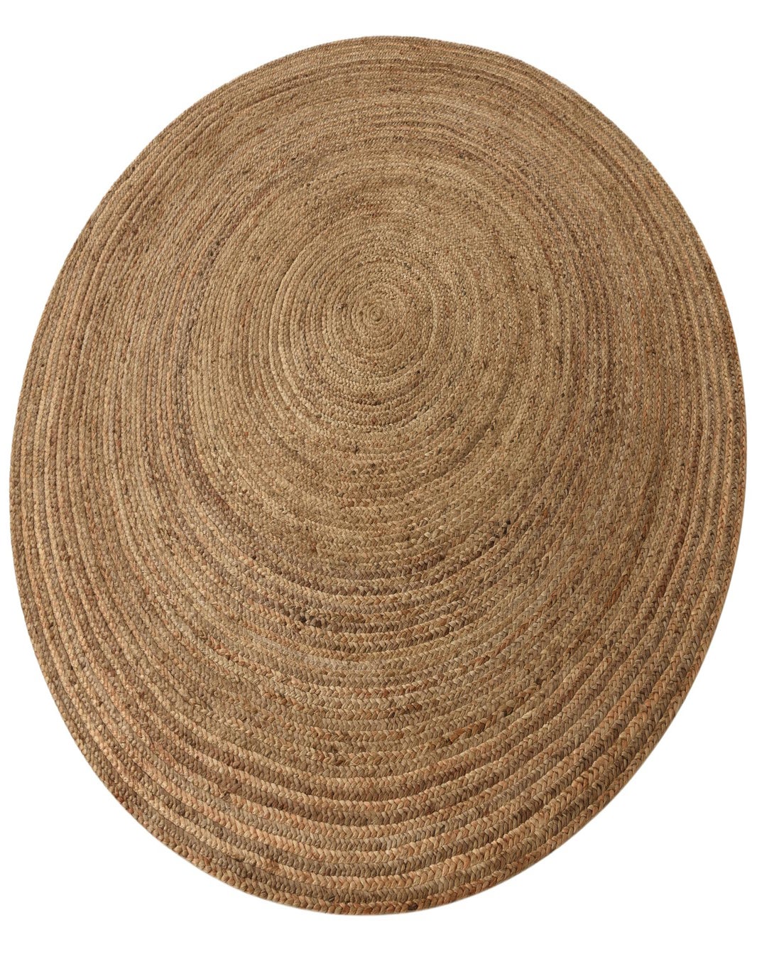 Natural 8' x 8' Hand Braided Jute Round Rug | Rugs.com