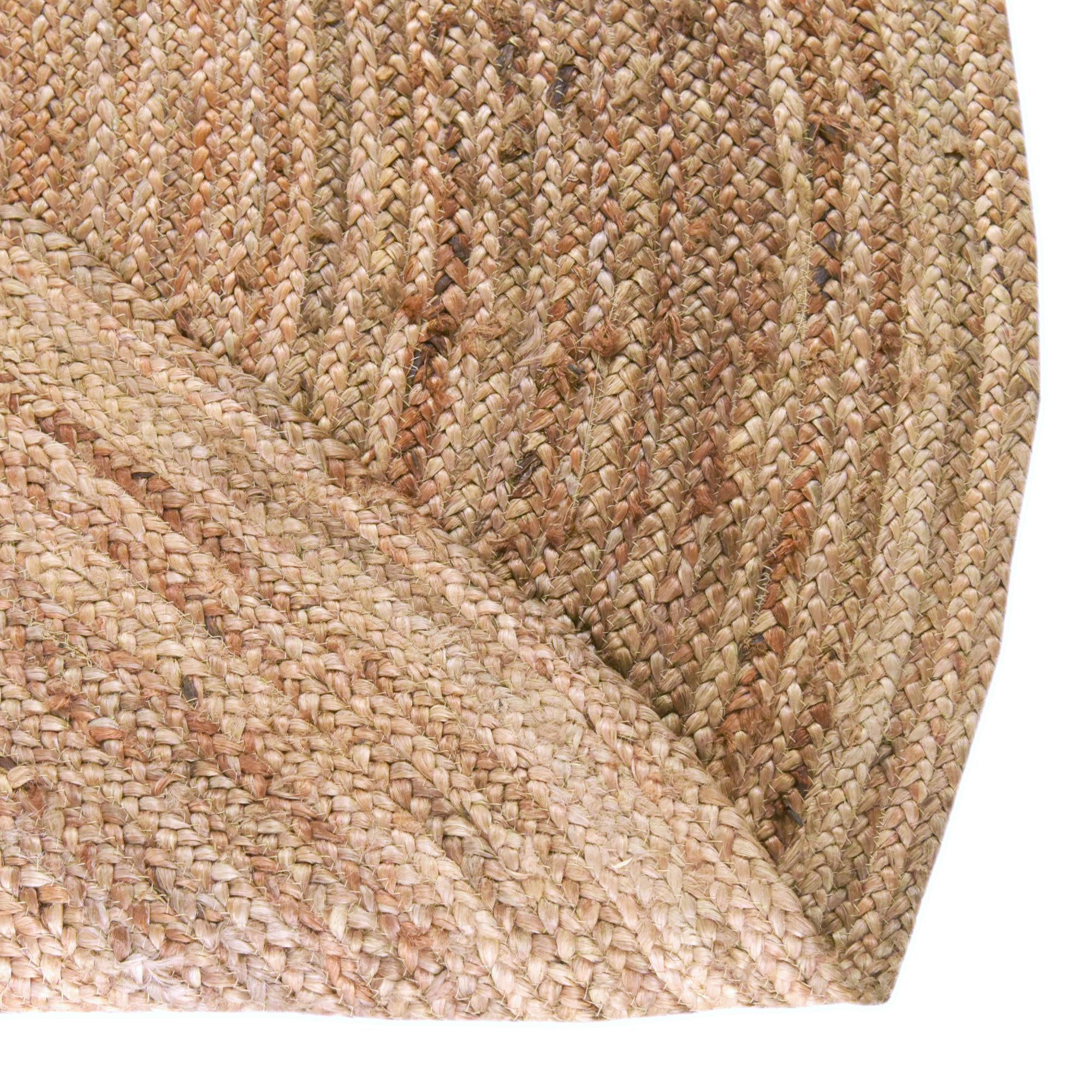 Natural 6' 1 x 6' 1 Hand Braided Jute Round Rug | Rugs.com