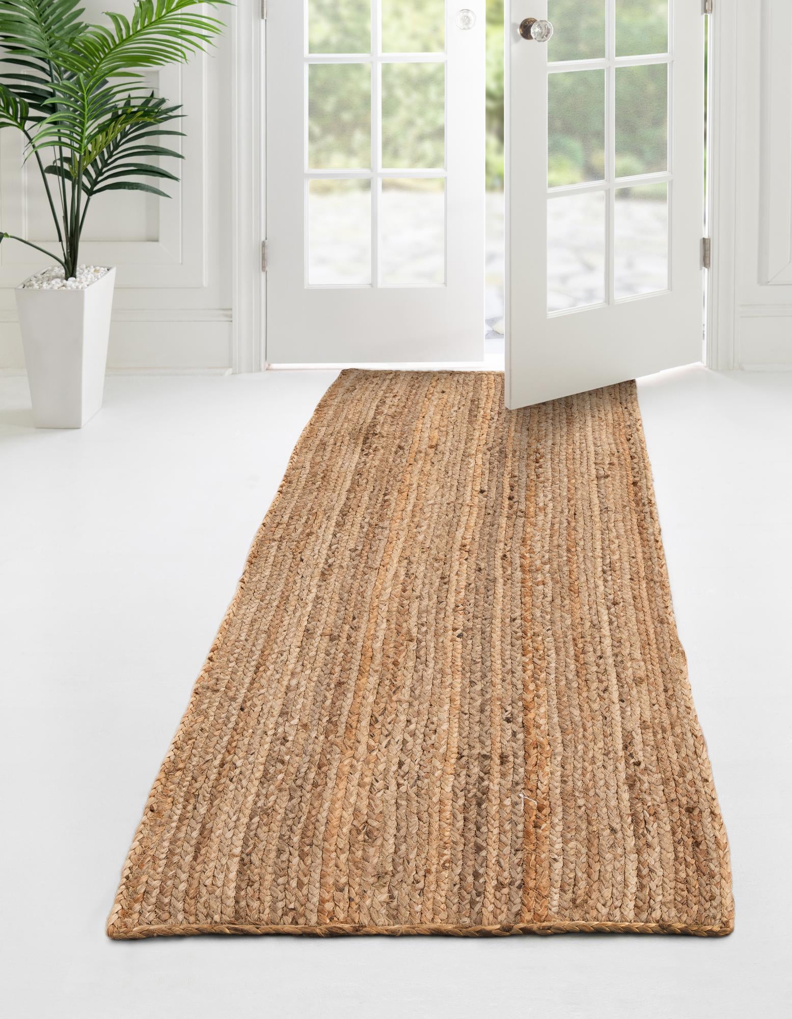 Natural 2' 7 x 6' 1 Hand Braided Jute Runner Rug | Rugs.com