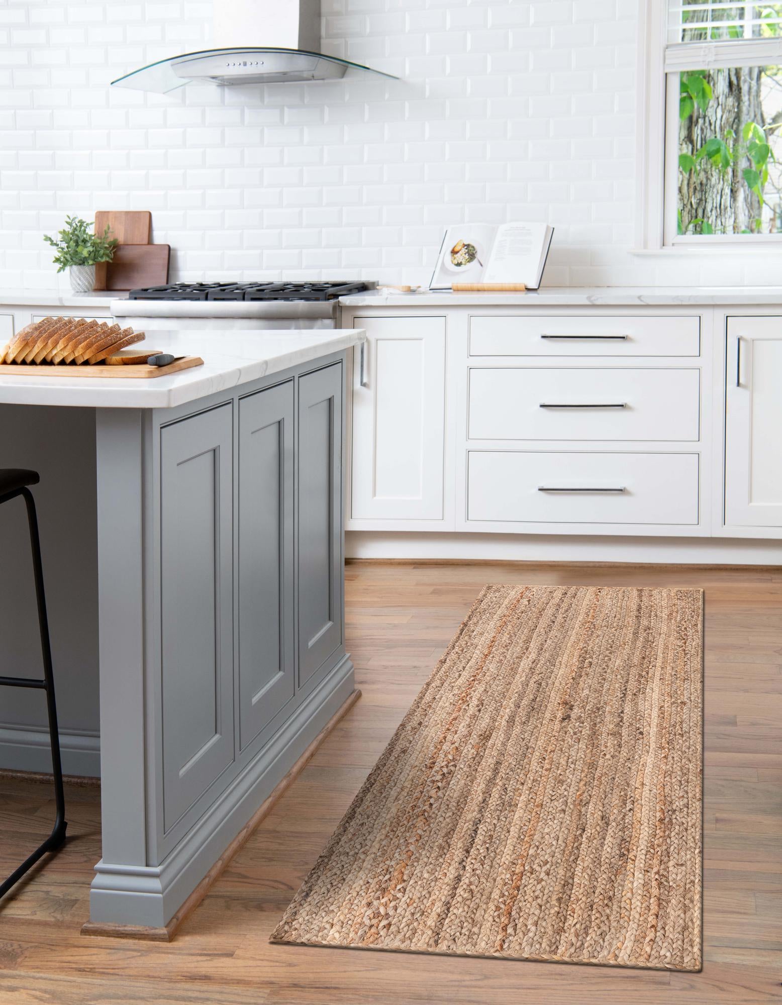 Natural 2' 7 x 6' 1 Hand Braided Jute Runner Rug | Rugs.com