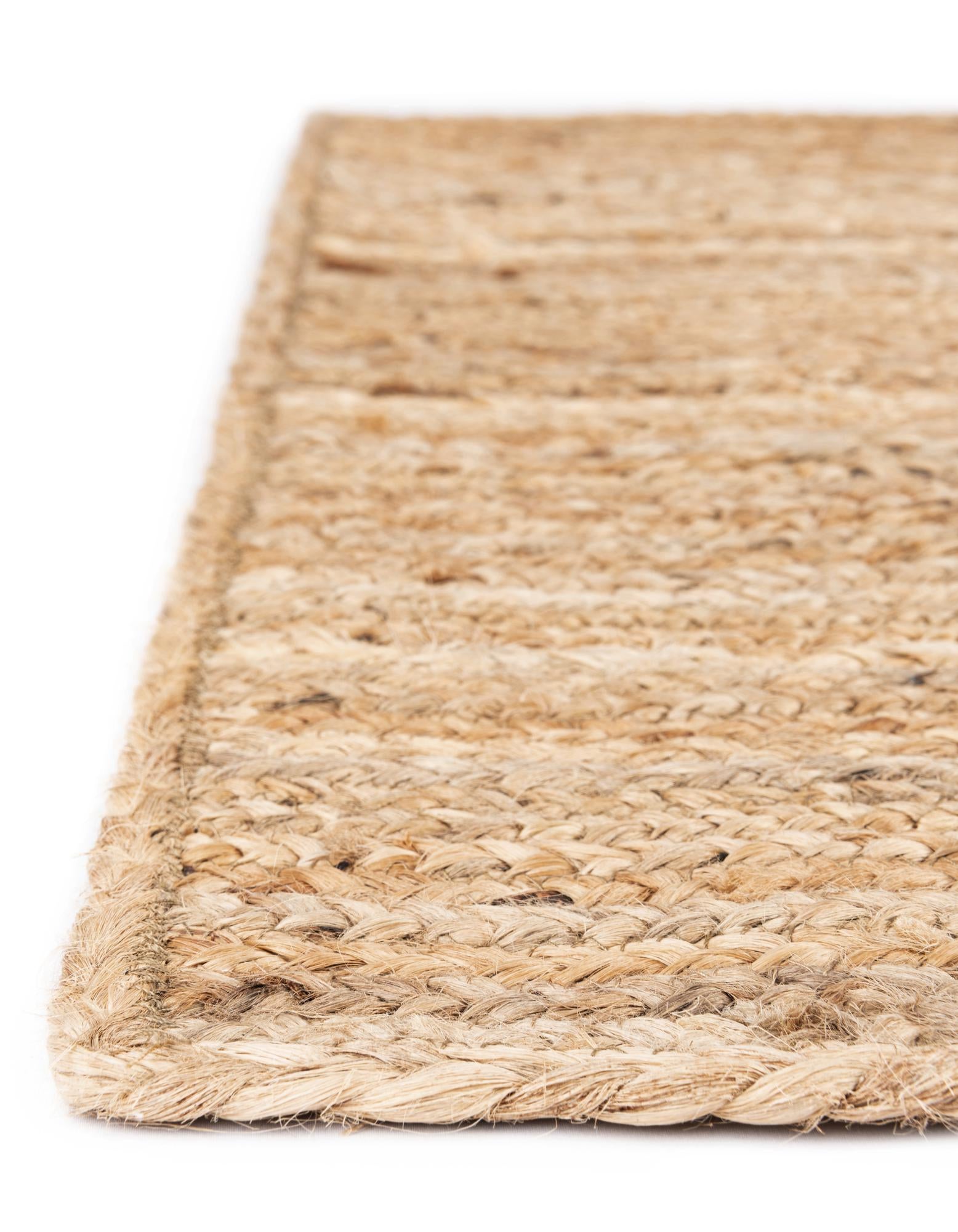 Natural 2' 7 x 6' 1 Hand Braided Jute Runner Rug | Rugs.com