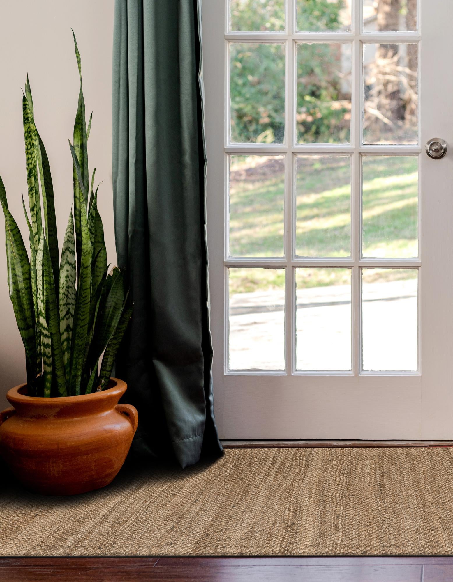 Natural 2' x 4' 1 Hand Woven Chunky Jute Runner Rug | Rugs.com