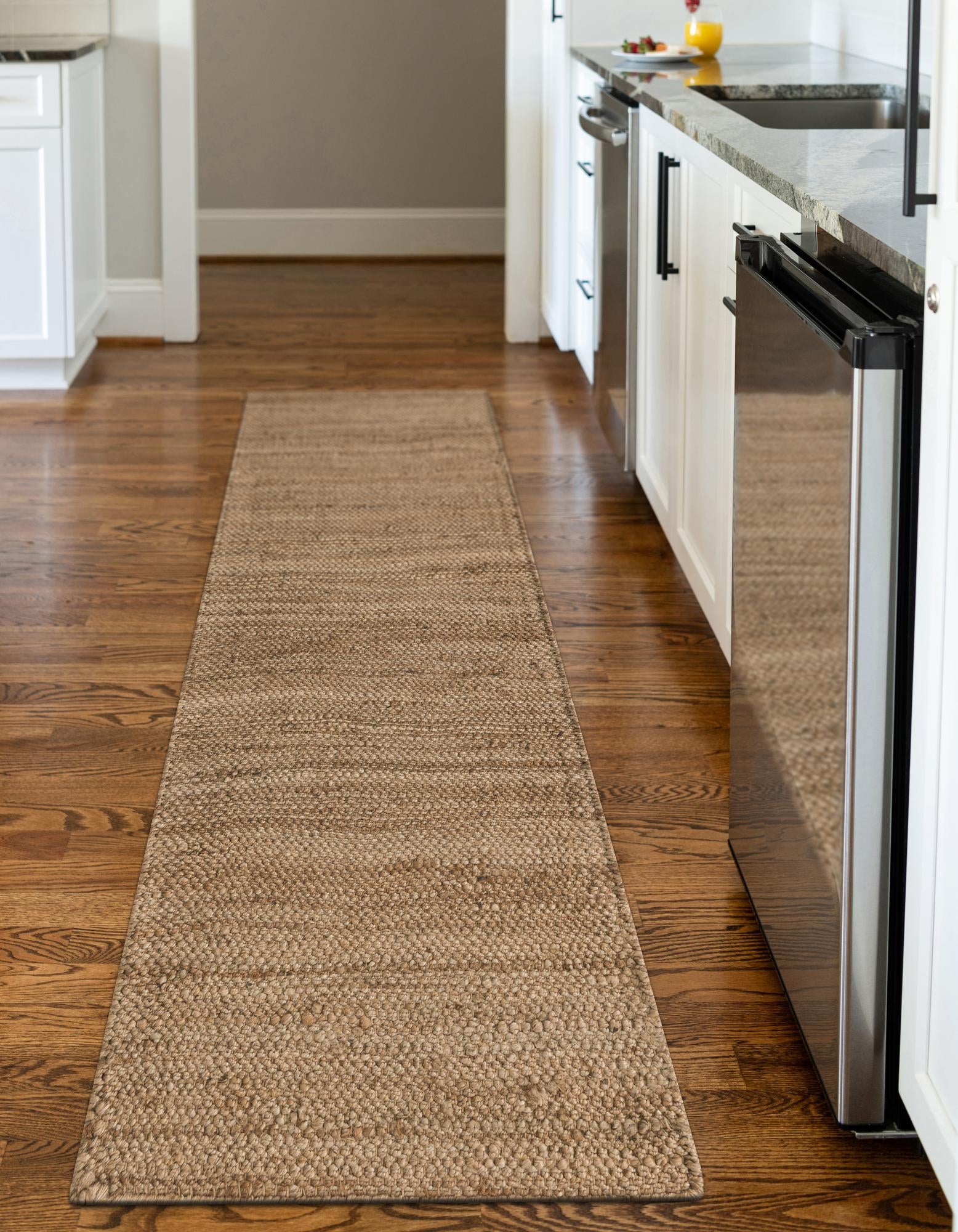 Natural 2' 7 x 6' 1 Hand Woven Chunky Jute Runner Rug | Rugs.com