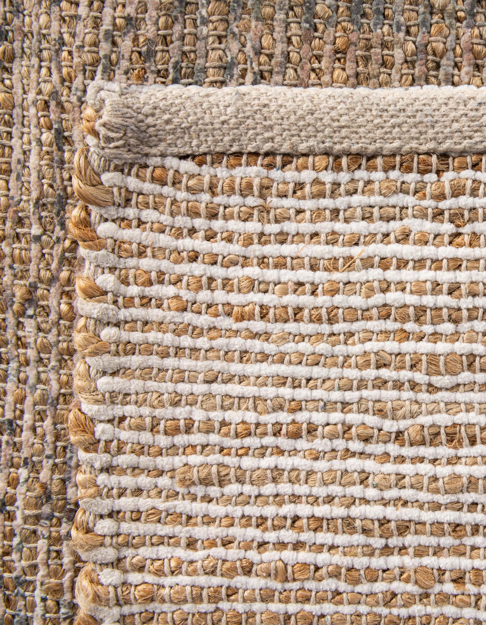 Natural 7' 10 x 7' 10 Hand Woven Chenille Jute Square Rug | Rugs.com