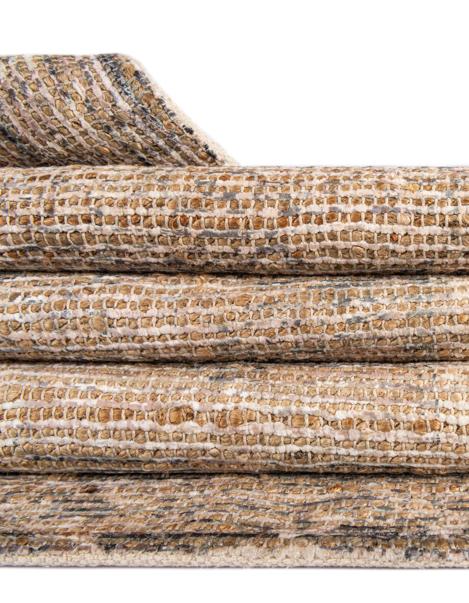 Natural 7' 10 x 7' 10 Hand Woven Chenille Jute Square Rug | Rugs.com