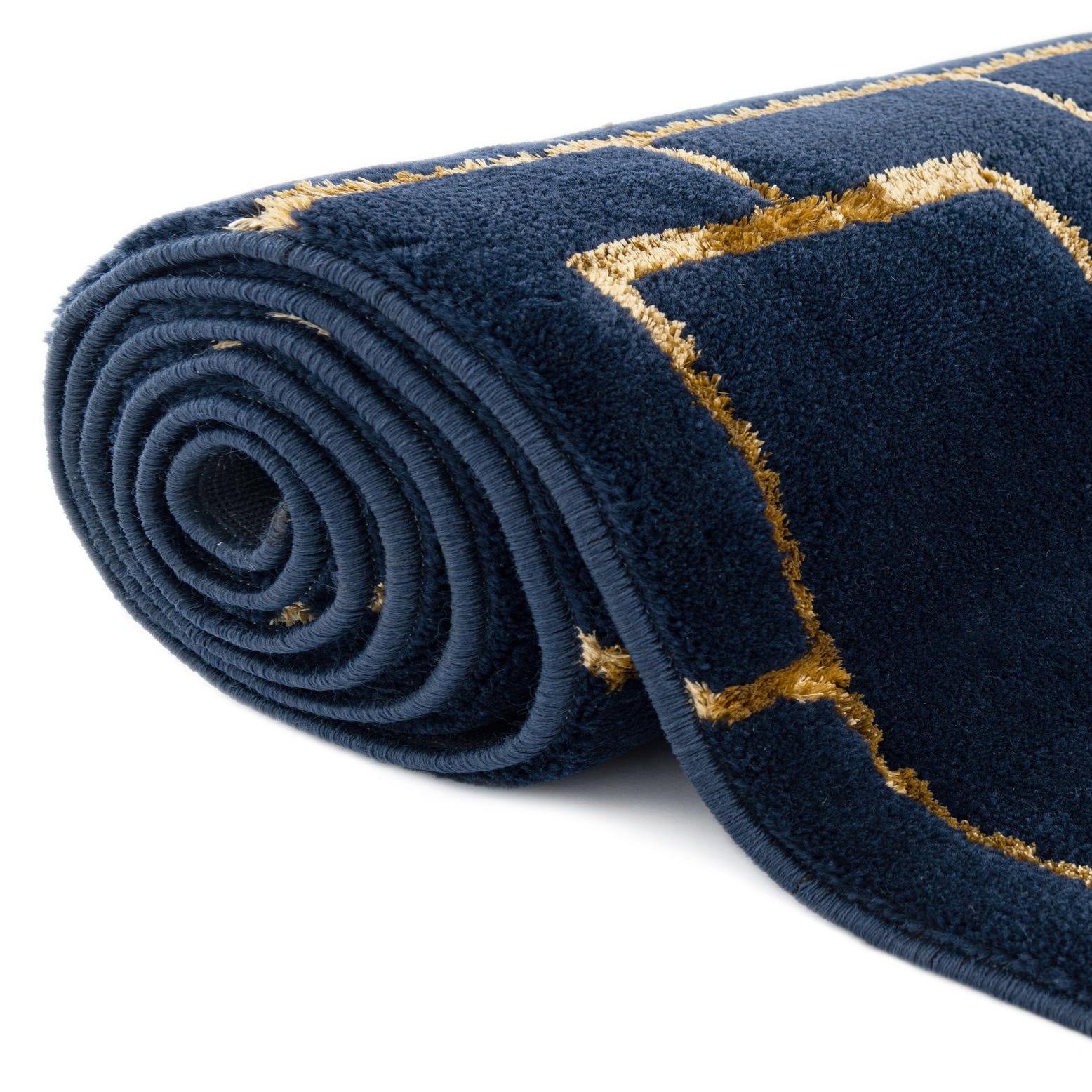 Navy Blue Gold 9' x 12' Marilyn Monroe™ Glam Deco Rug | Rugs.com