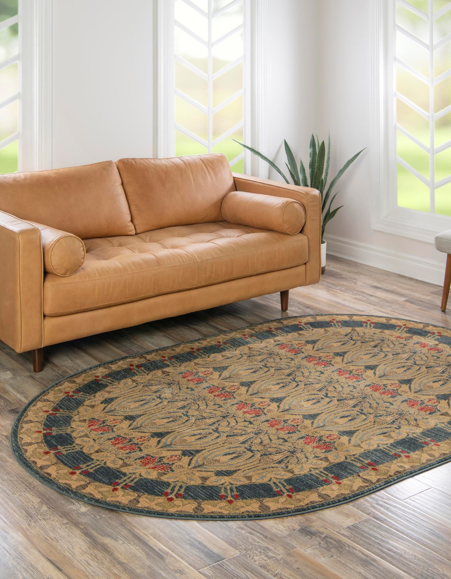 Navy Blue 5' x 8' Chelsea Oval Rug | Rugs.com