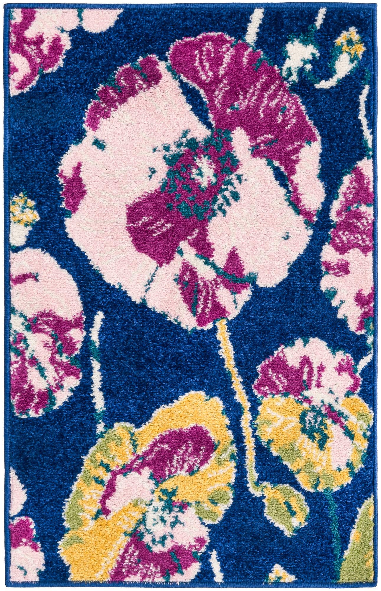 White 2' x 3' Julian Bloom Rug | Rugs.com