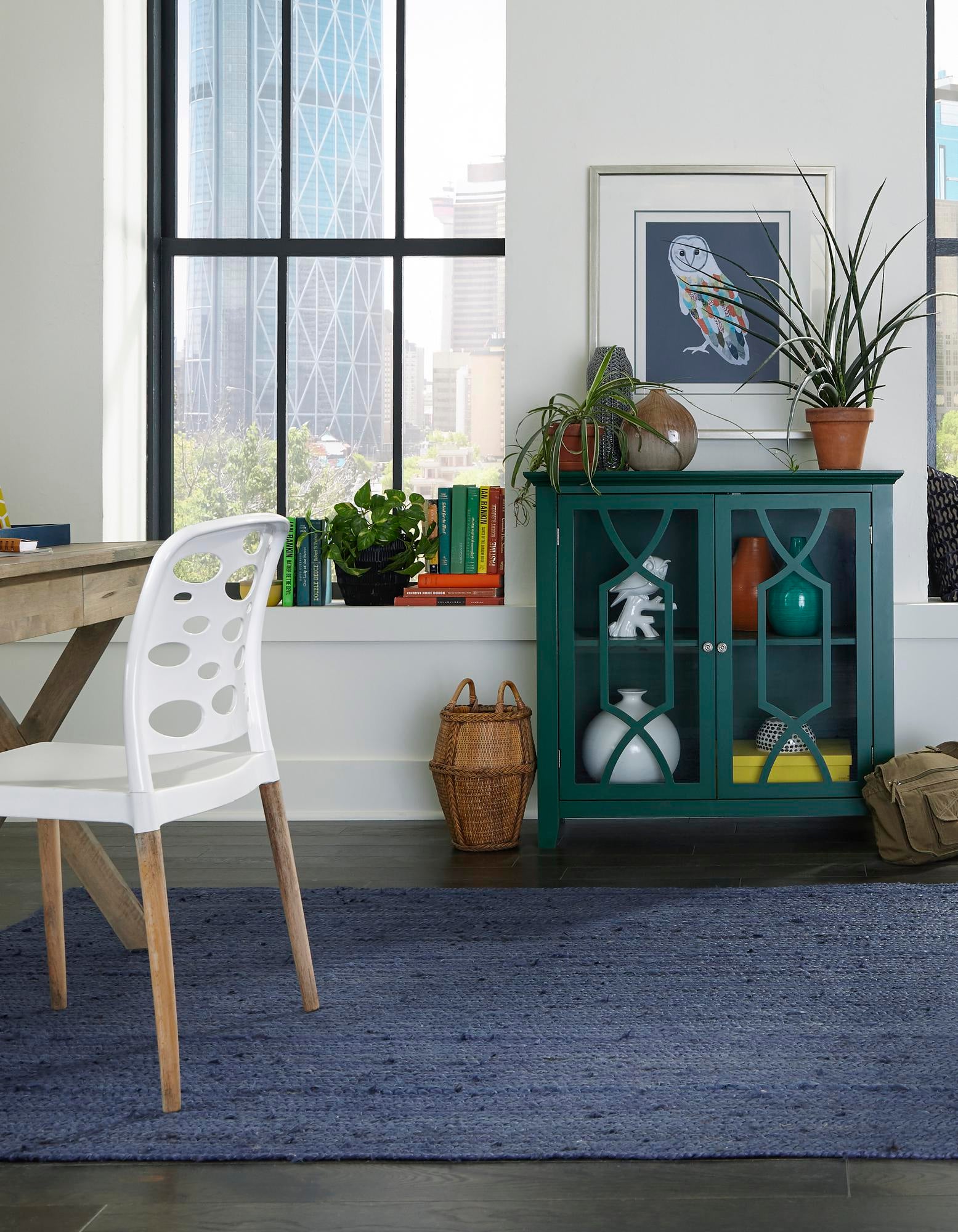 Navy Blue 8' x 10' Hand Braided Jute Rug | Rugs.com