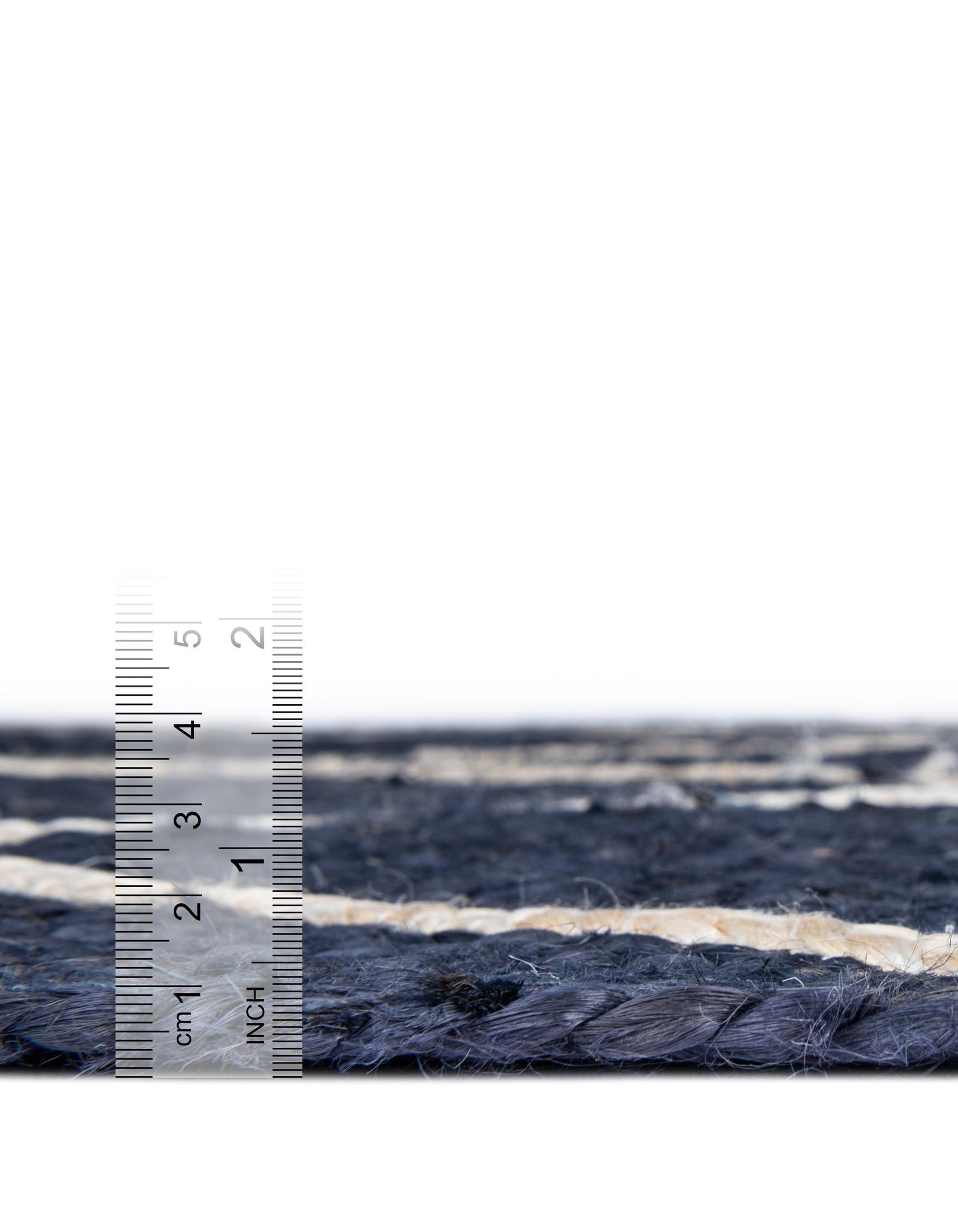 Navy Blue 9' x 12' 2 Hand Braided Jute Rug | Rugs.com