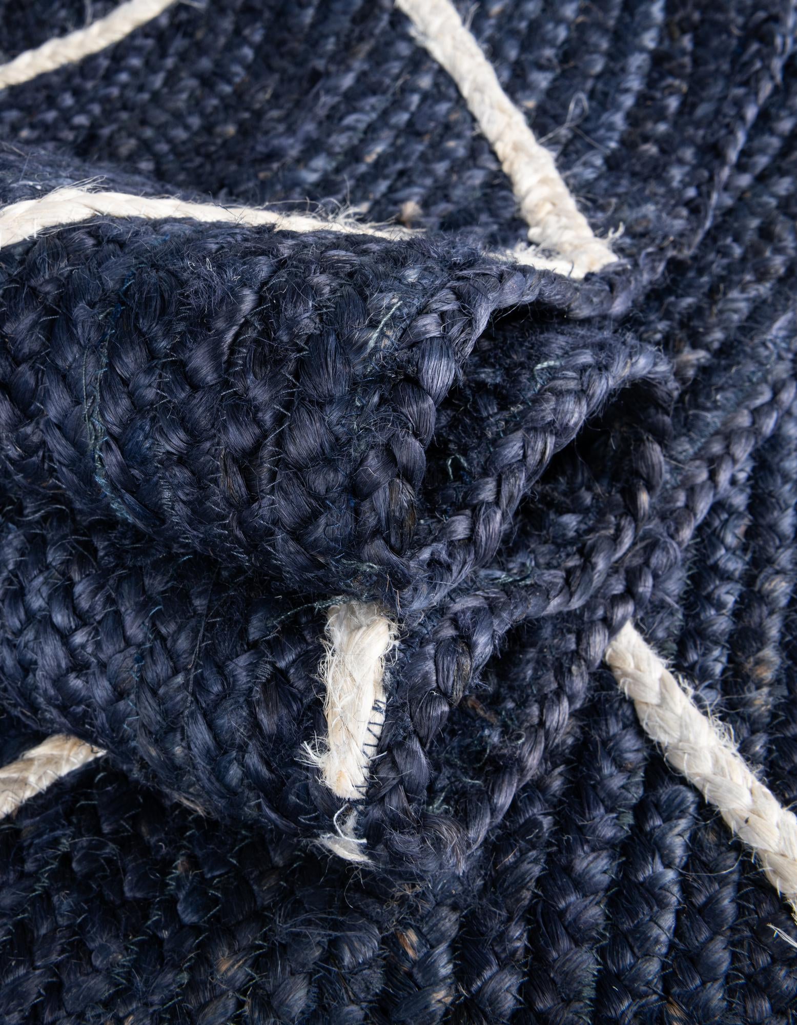 Navy Blue 8' x 10' Hand Braided Jute Rug | Rugs.com