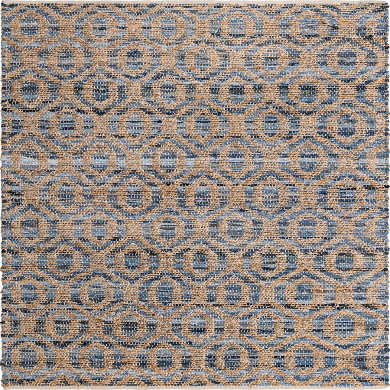 Navy Blue 5' 1 x 8' Hand Woven Chindi Jute Rug | Rugs.com