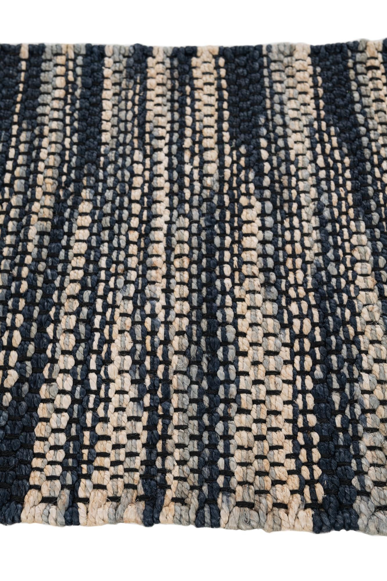 Navy Blue 2' 3 x 4' Hand Woven Chunky Jute Rug | Rugs.com