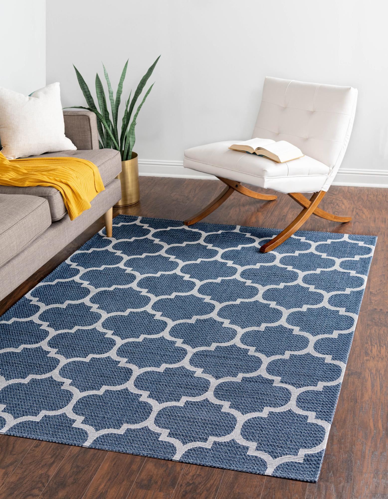 Navy Blue 7' 5 x 10' Georgia Rug | Rugs.com