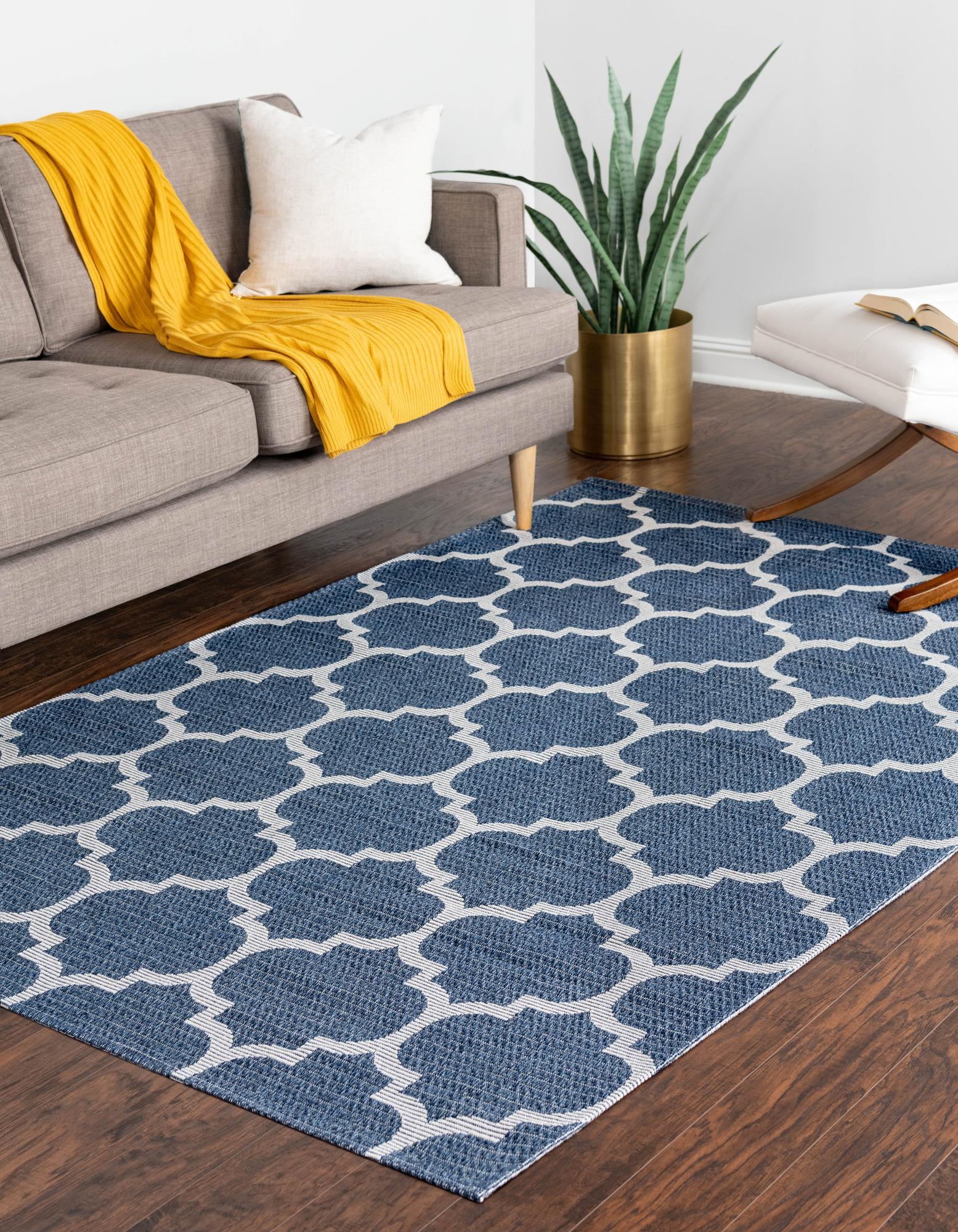 Navy Blue 7' 5 x 10' Georgia Rug | Rugs.com