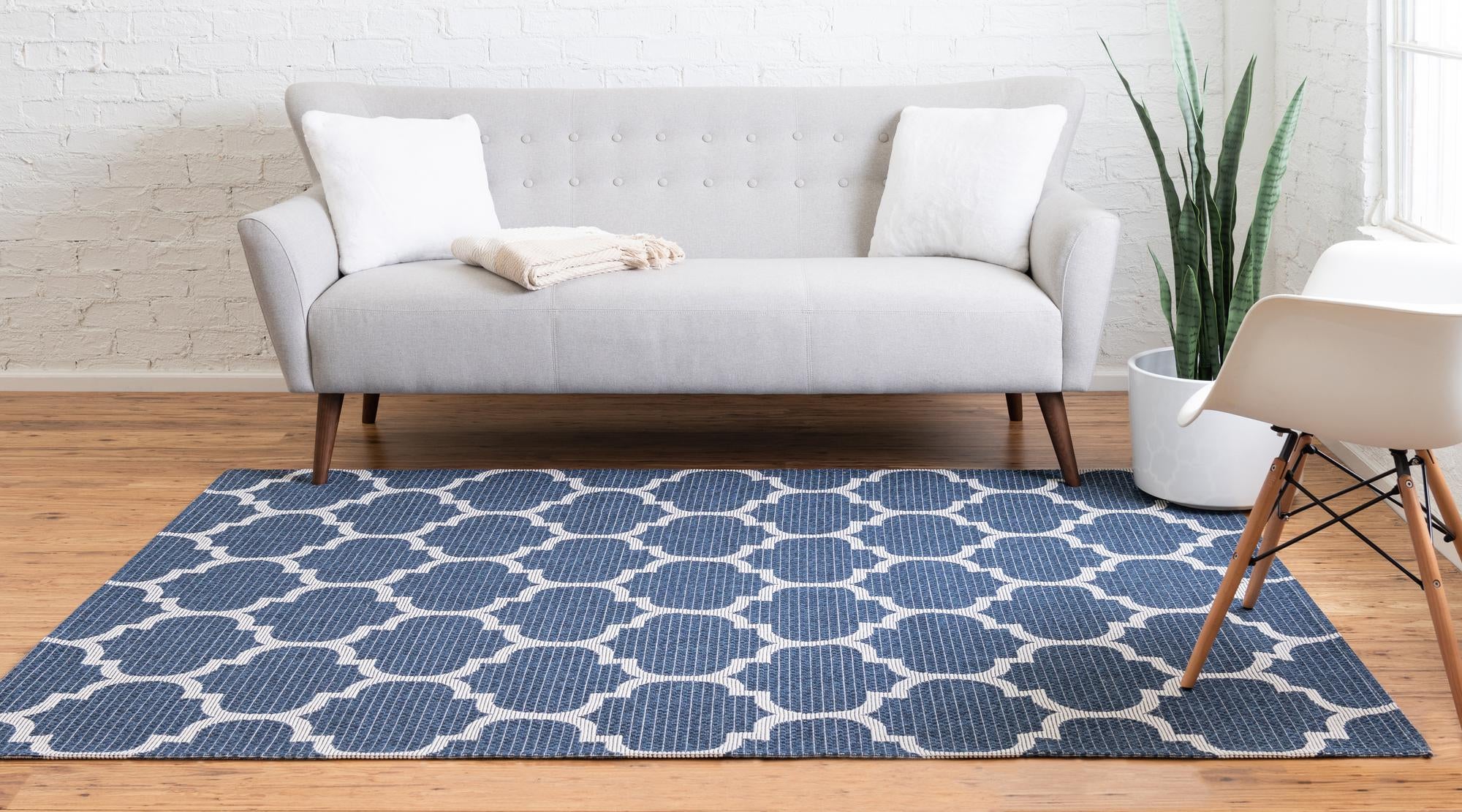 Navy Blue 7' 5 x 10' Georgia Rug | Rugs.com