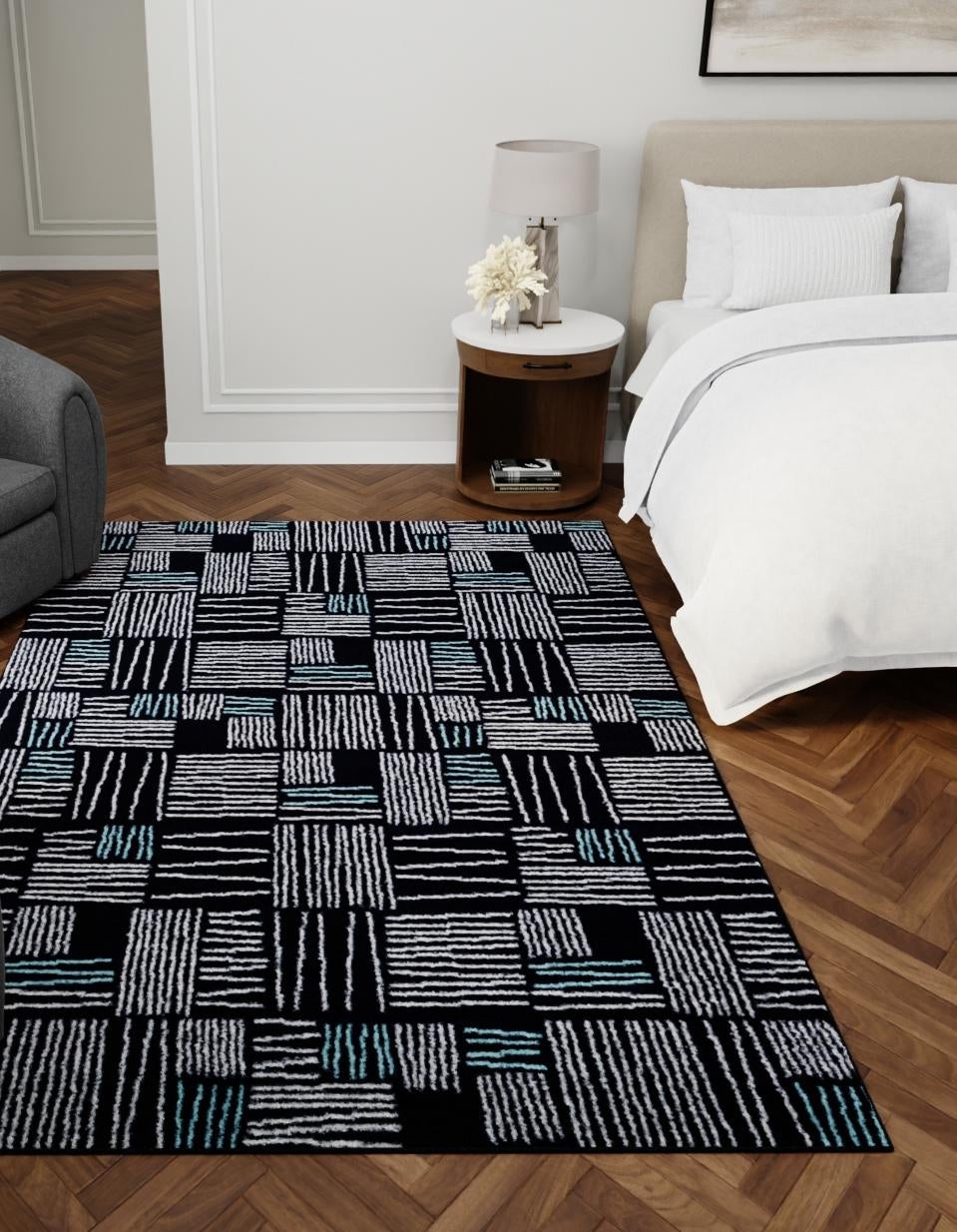 Navy Blue 9' x 12' Hanahan Rug | Rugs.com