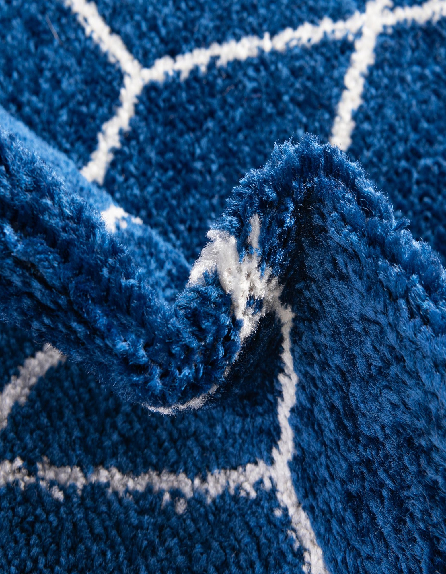 Navy Blue 3' x 5' 3 Lattice Frieze Rug | Rugs.com