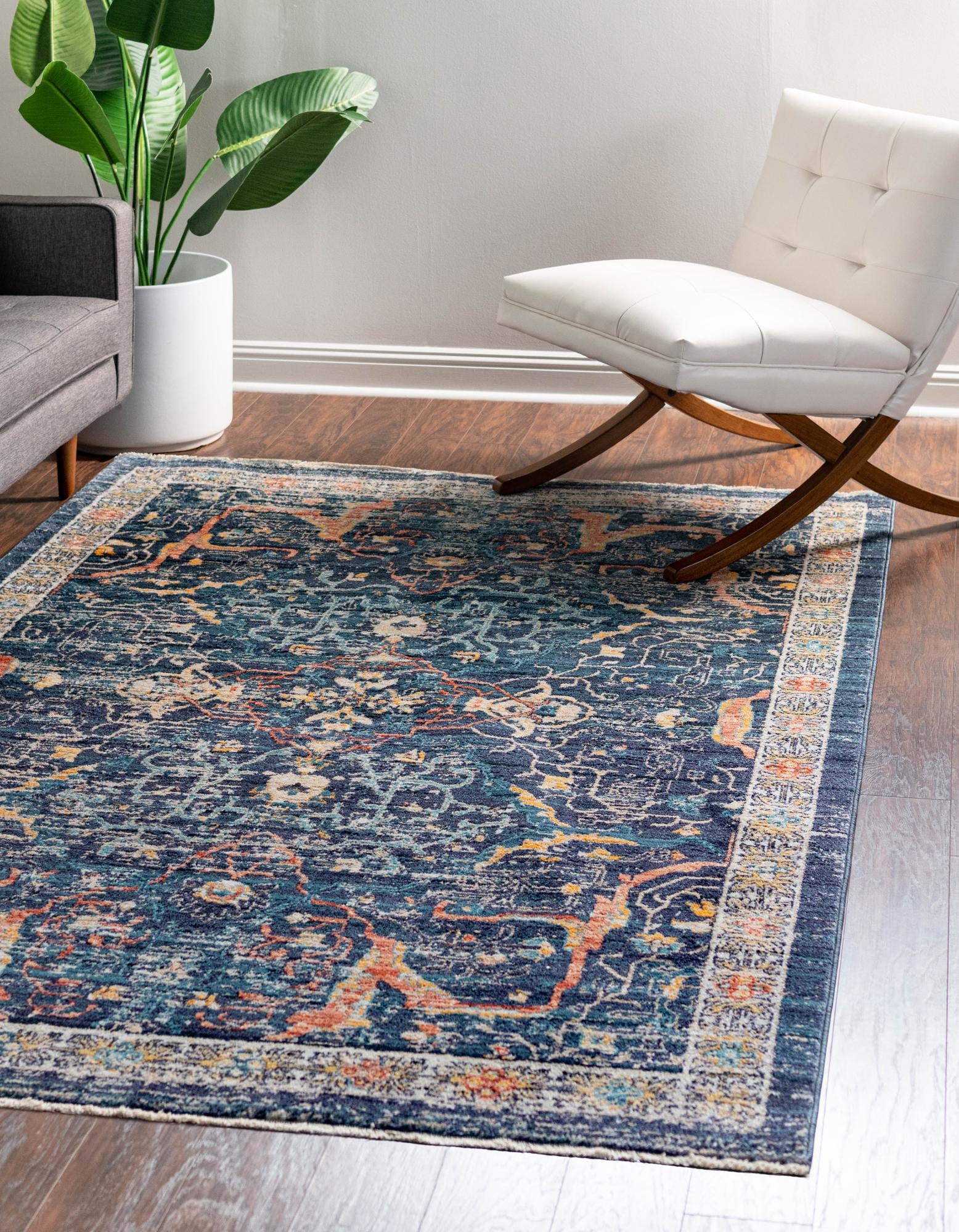 Navy Blue 4' x 6' Lola Rug | Rugs.com
