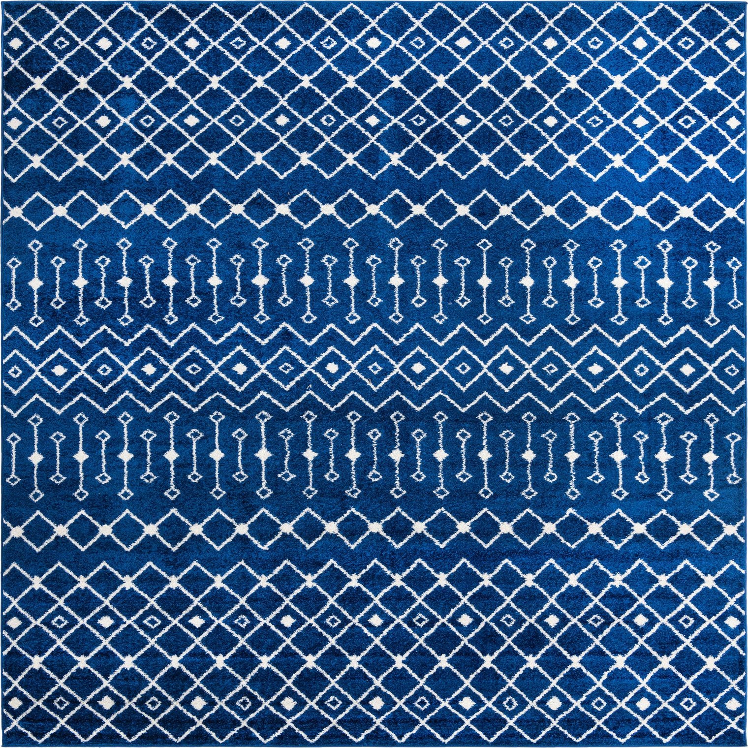 Navy Blue 10' x 13' Moroccan Trellis Rug | Rugs.com