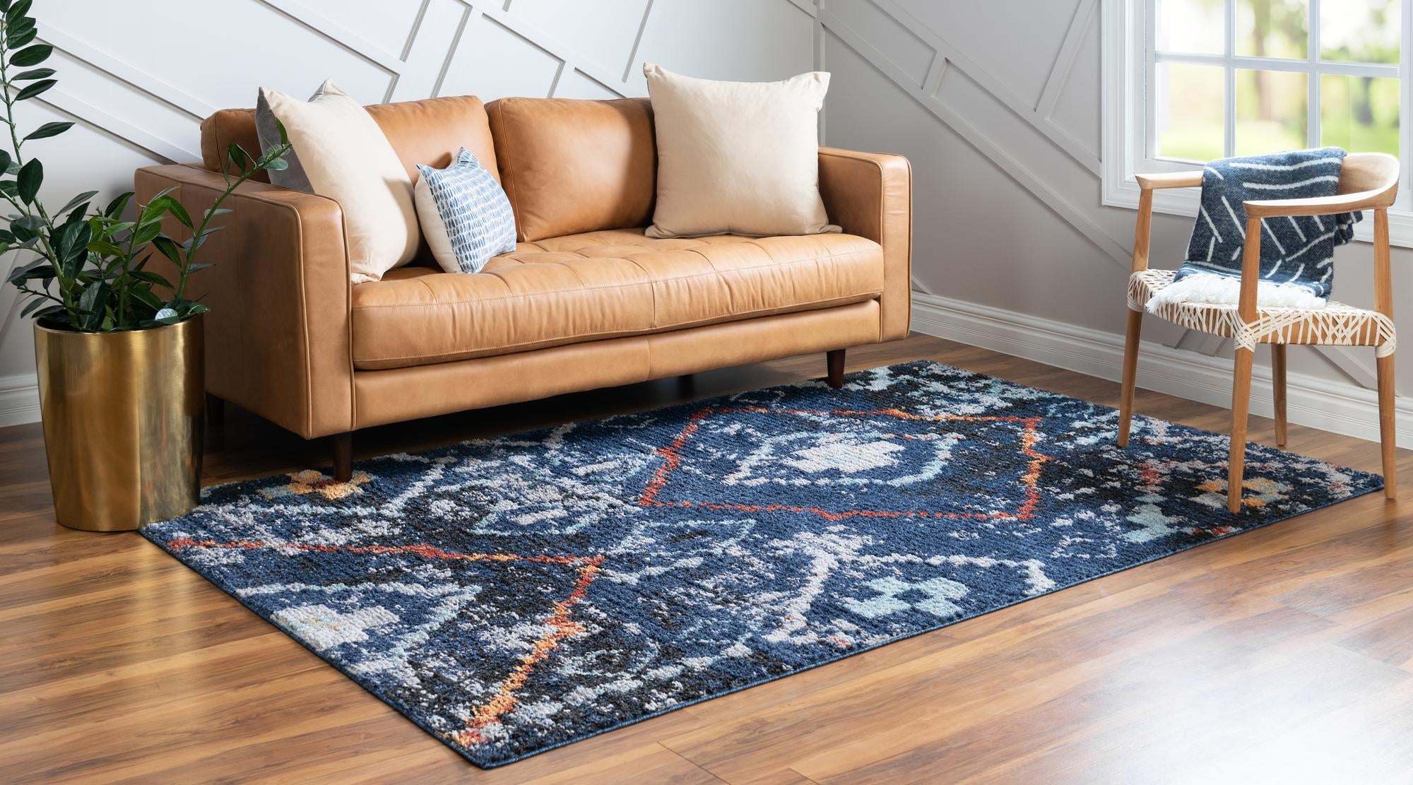 Navy Blue 2' 2 x 3' Morocco Rug | Rugs.com