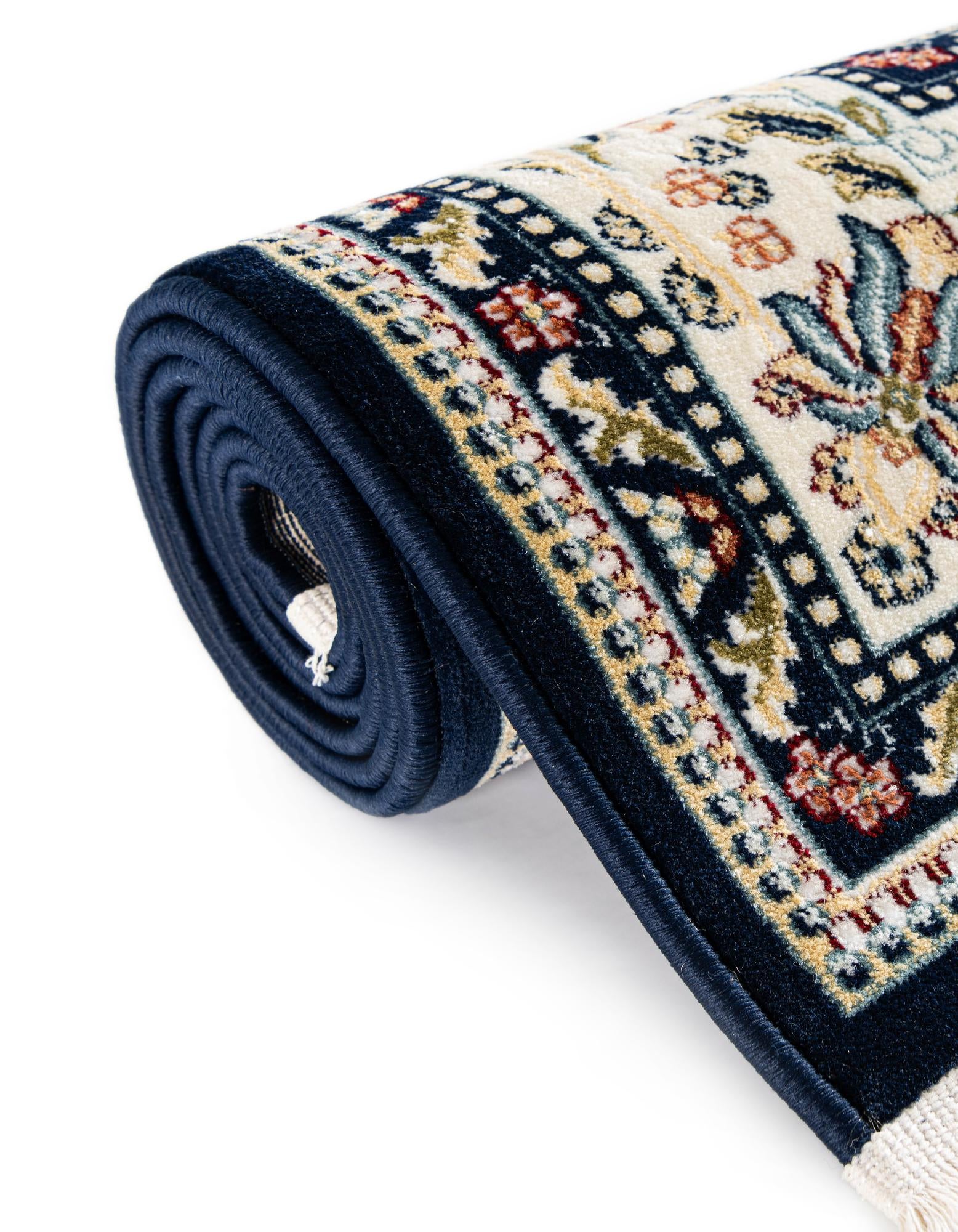 Navy Blue 8' x 10' Nain Design Rug | Rugs.com