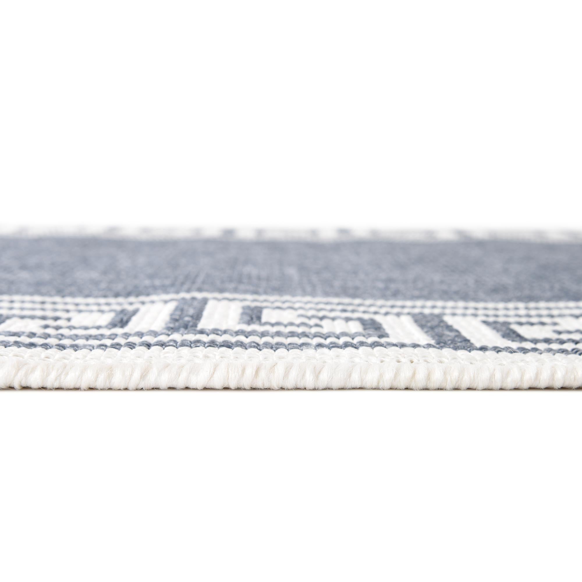 Navy Blue 4' x 6' Coastal Indoor / Outdoor Rug | Rugs.com