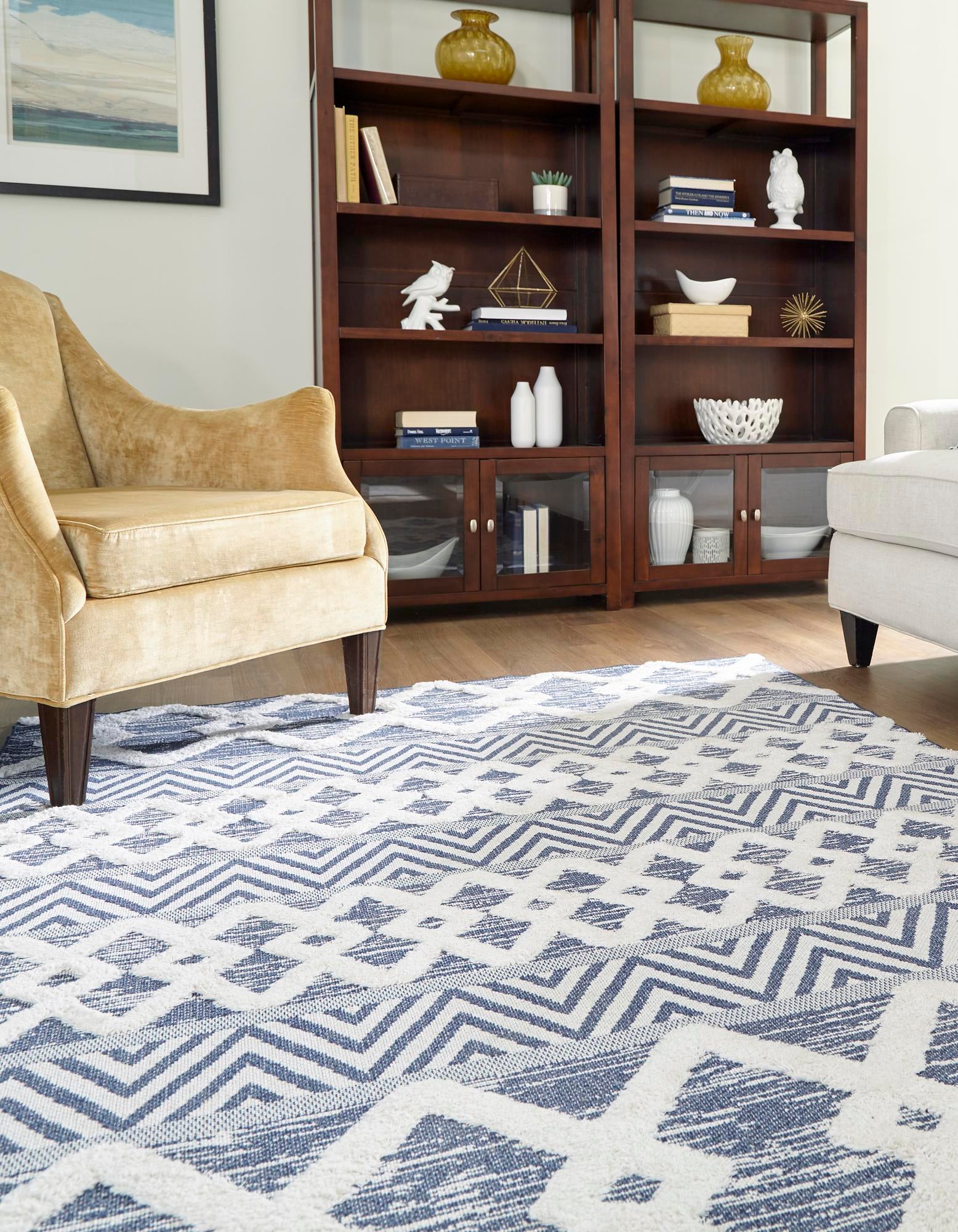 Navy Blue 9' 10 x 12' Sabrina Soto Casa Valencia Rug | Rugs.com