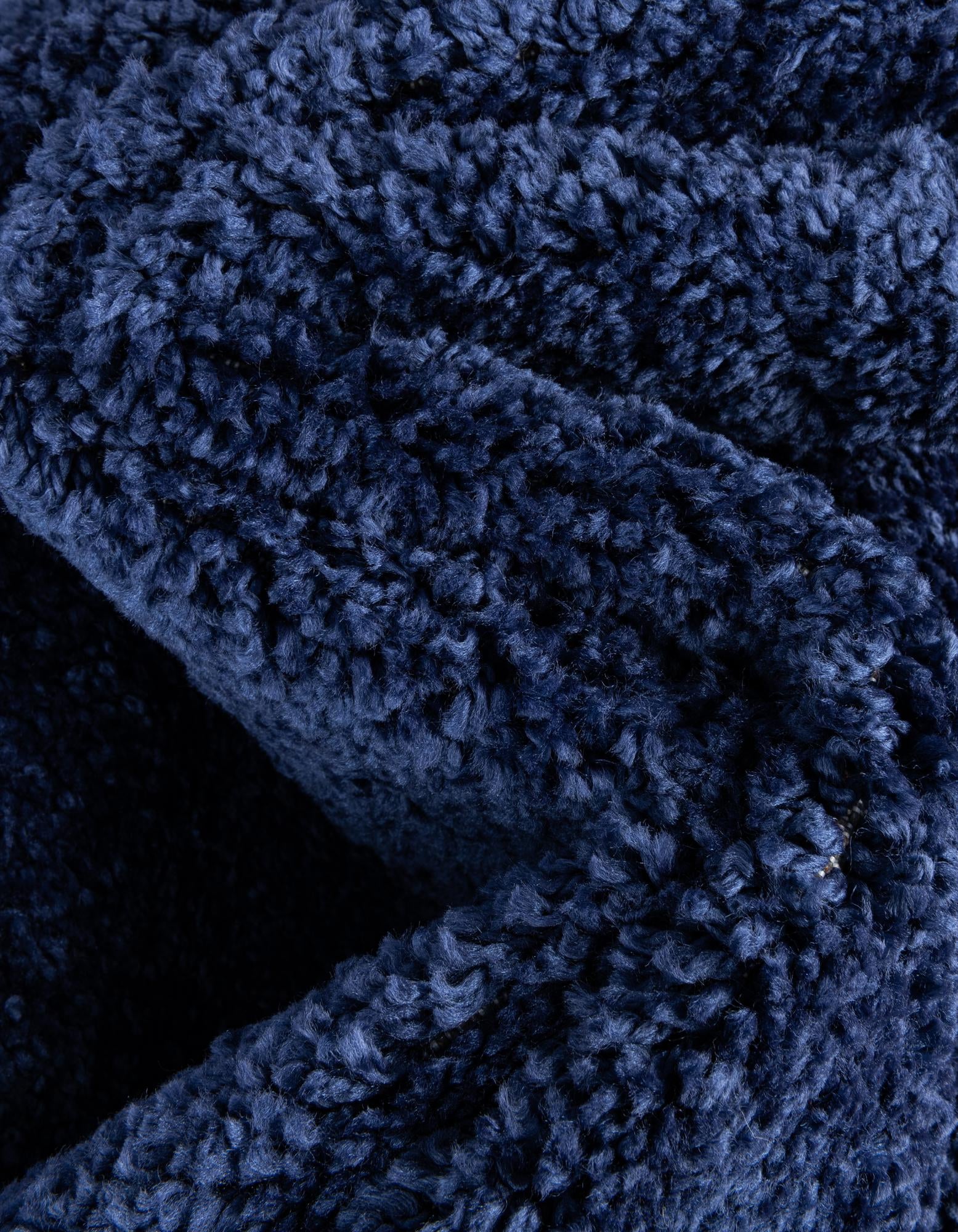 Navy Blue 5' 3 x 7' 7 Solid Frieze Rug | Rugs.com