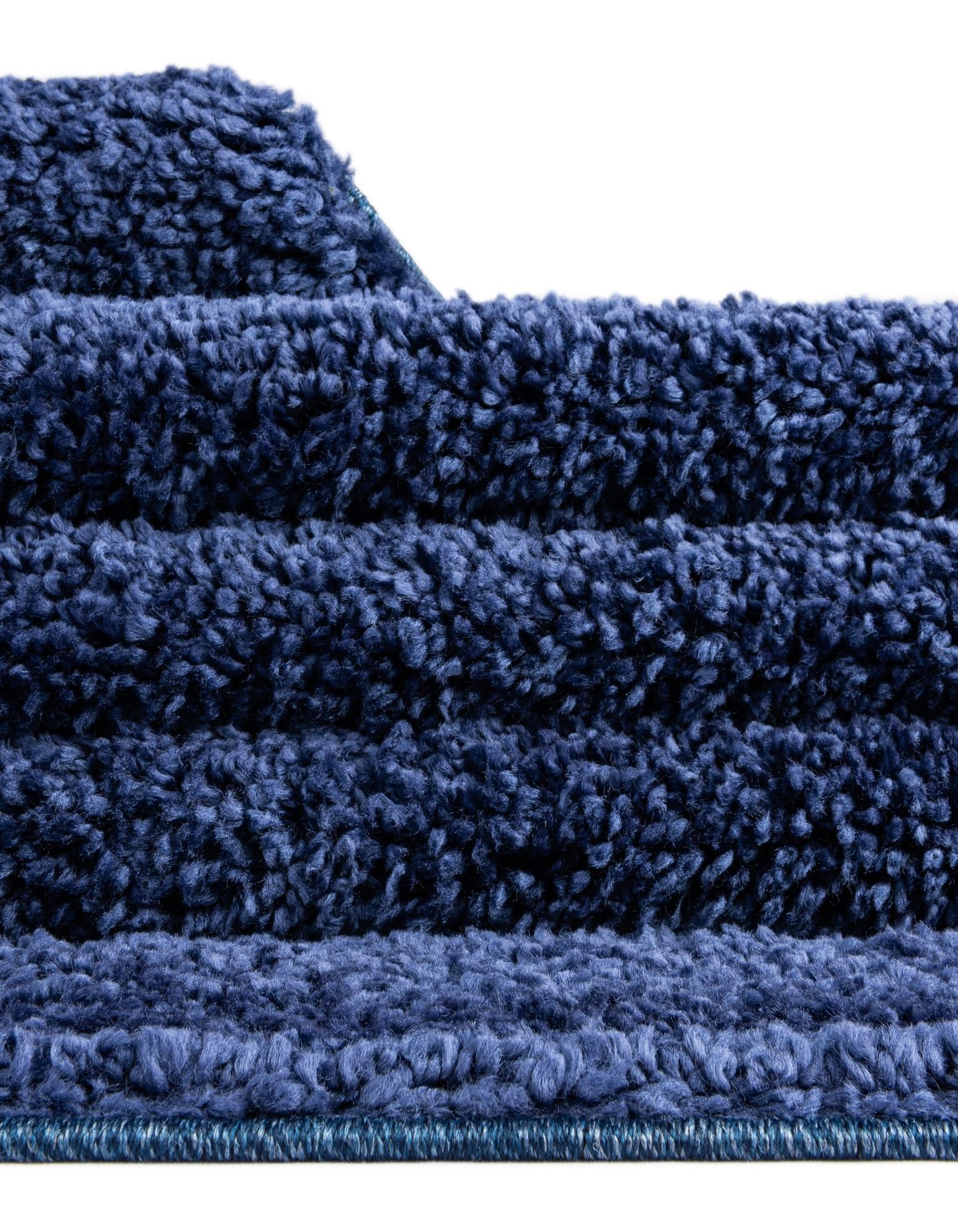 Navy Blue 5' 3 x 7' 7 Solid Frieze Rug | Rugs.com