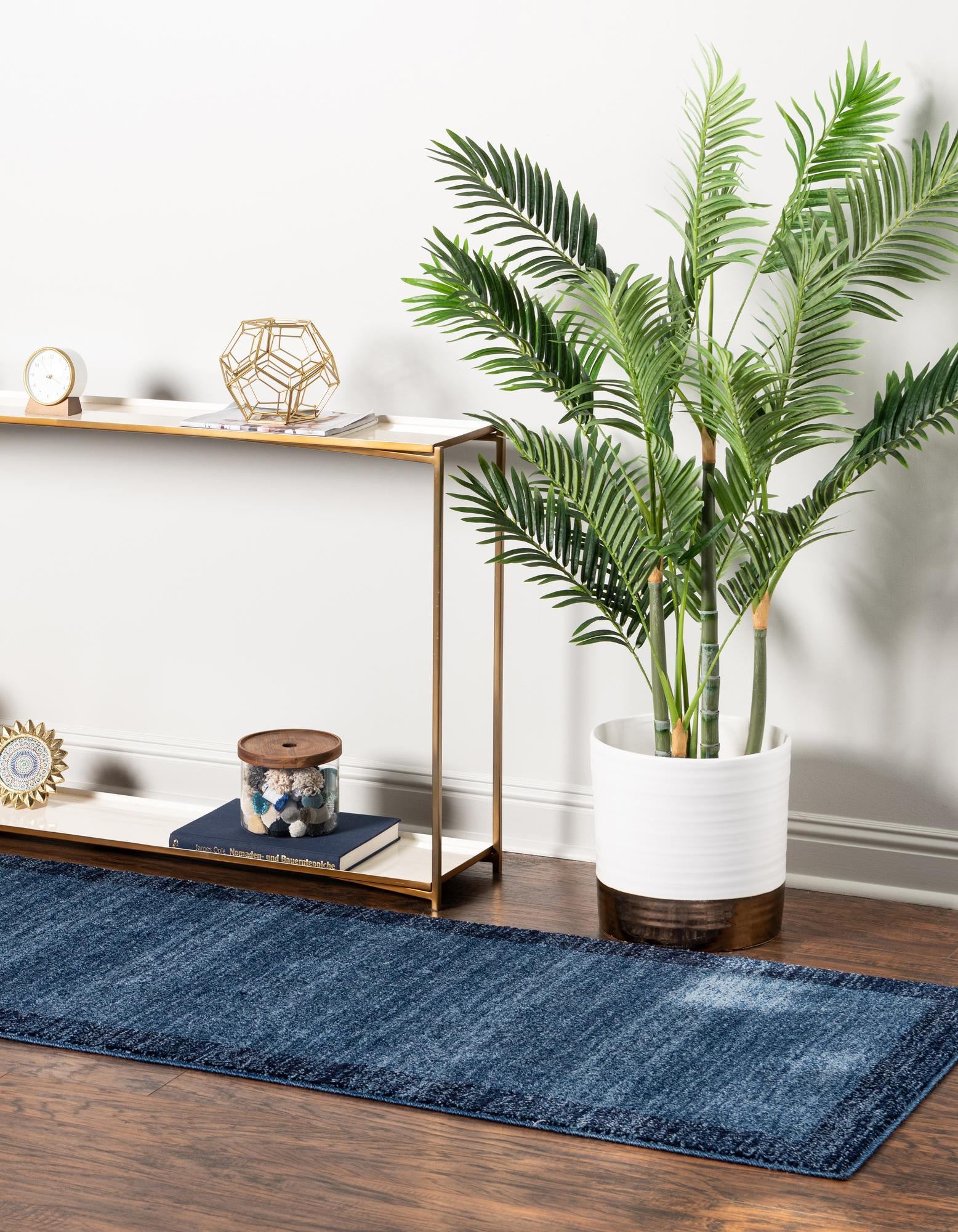 Navy Blue 2' x 6' Angelica Runner Rug | Rugs.com