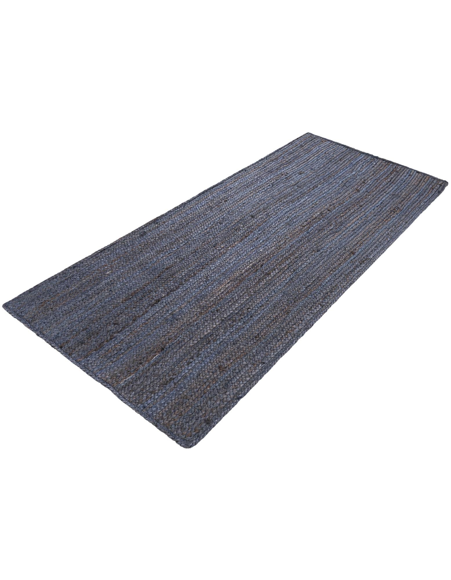 Navy Blue 2' 7 x 6' 1 Hand Braided Jute Runner Rug | Rugs.com