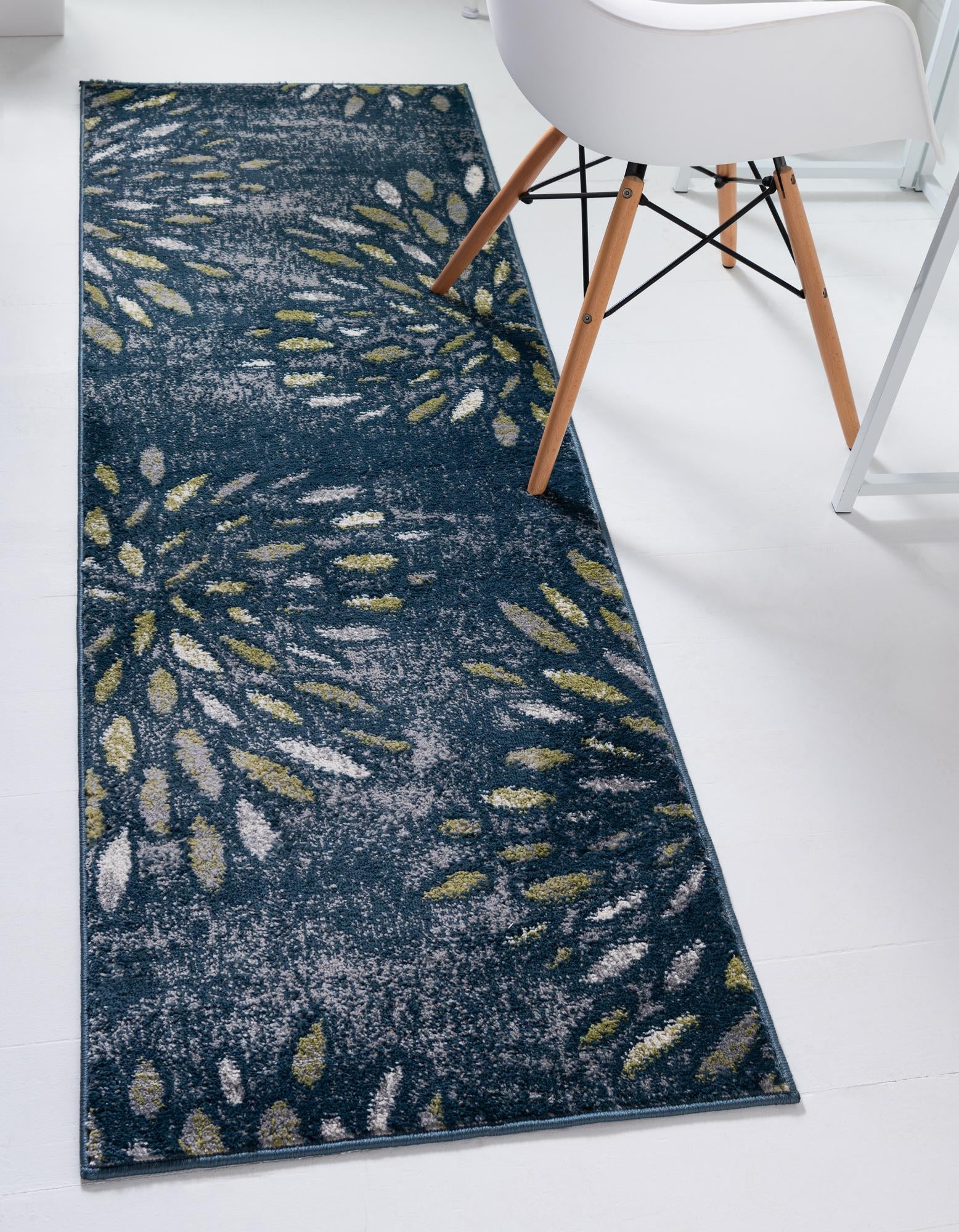 Blue 2' x 6' Miranda Runner Rug | Rugs.com