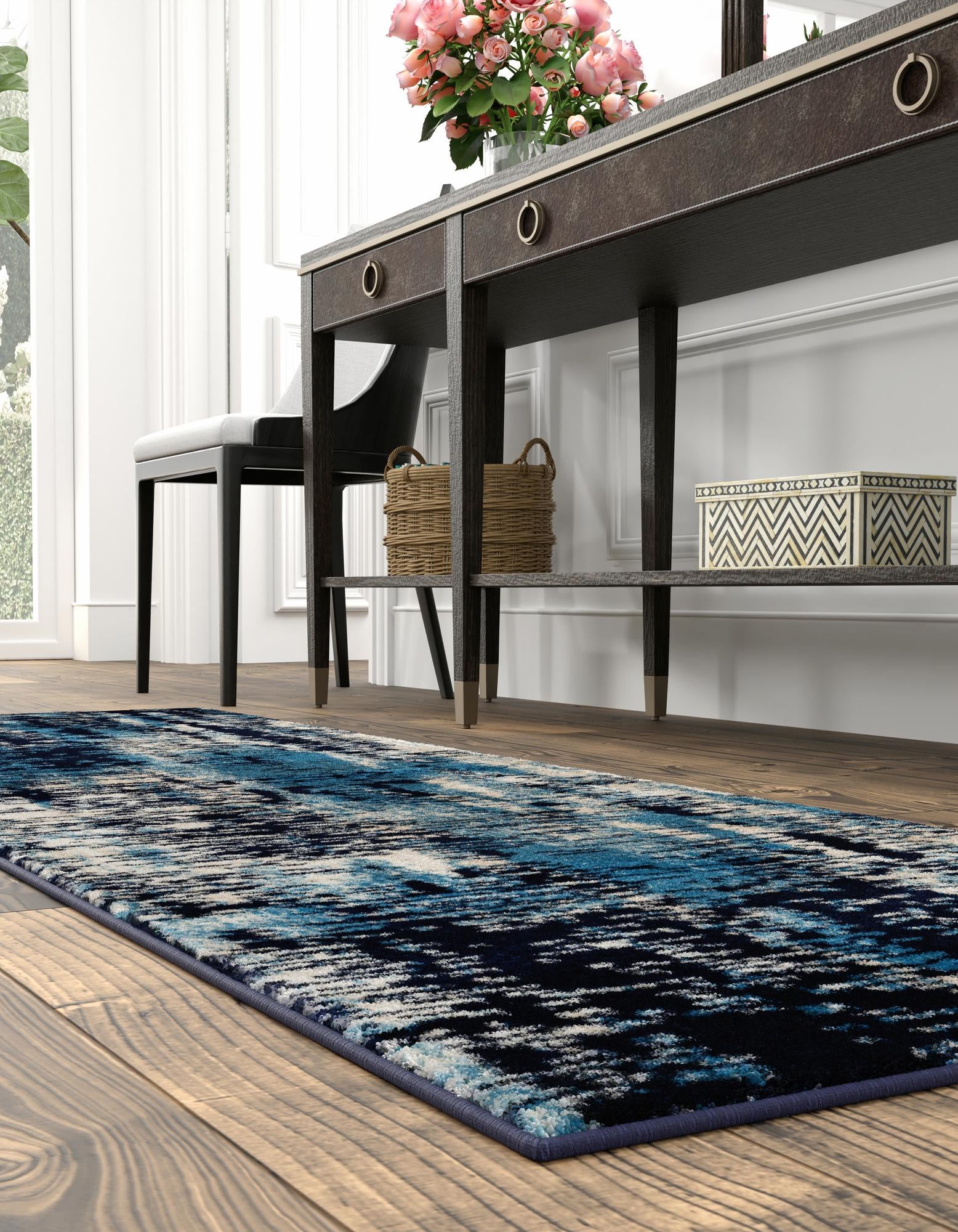 Navy Blue 2' 7 x 8' Laguna Runner Rug | Rugs.com