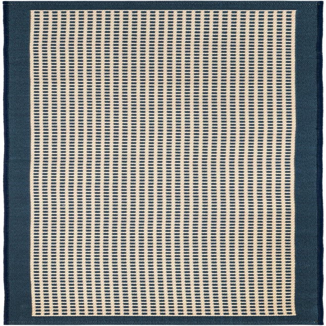 Navy Blue 2' x 6' Border Indoor / Outdoor Runner Rug | Rugs.com