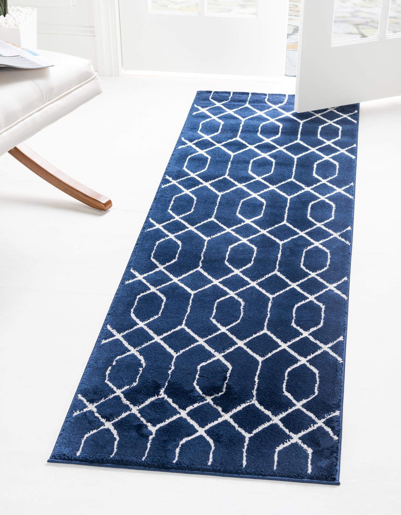 Blue 2' 9 x 9' 10 Aspen SoHo Runner Rug | Rugs.com