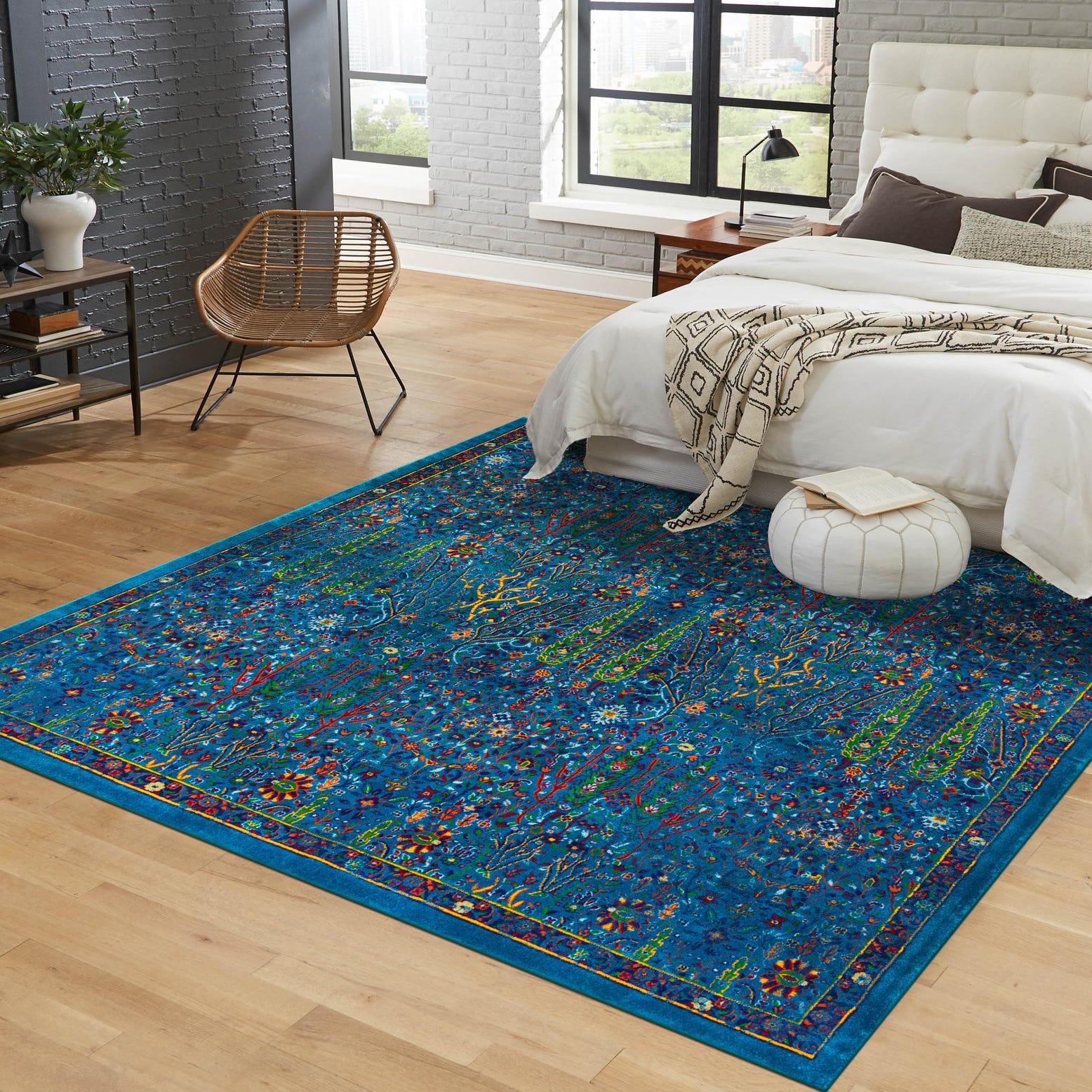 Navy Blue 10' x 10' Calypso Square Rug | Rugs.com