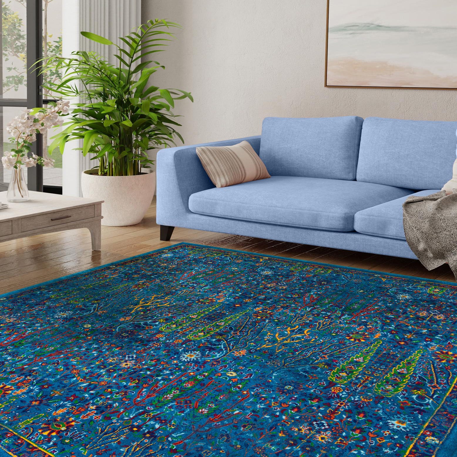 Navy Blue 10' x 10' Calypso Square Rug | Rugs.com