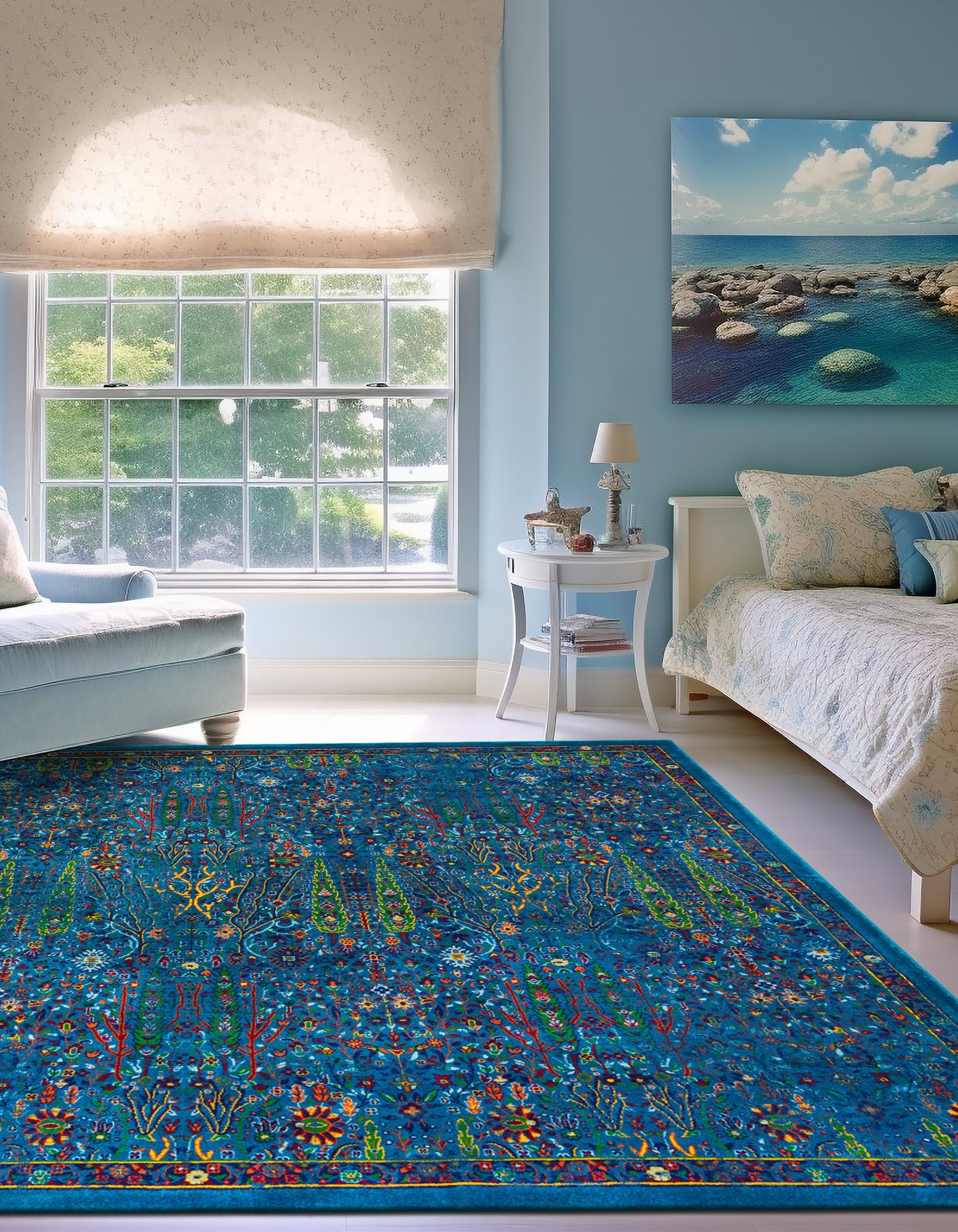 Navy Blue 10' x 10' Calypso Square Rug | Rugs.com