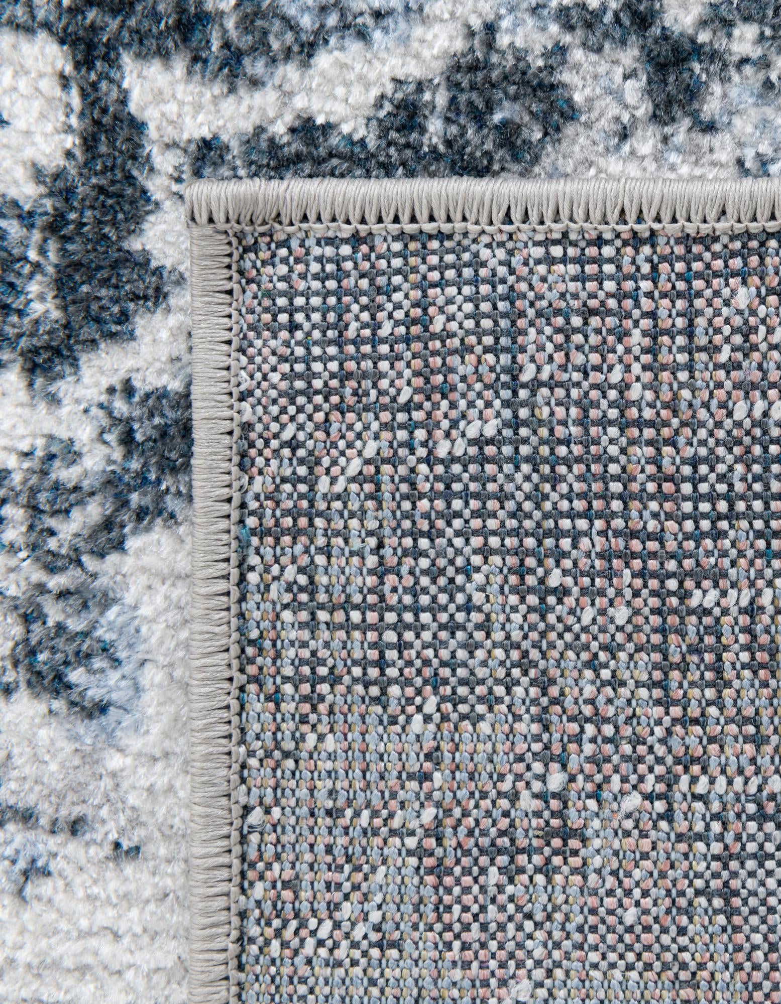 Navy Blue 5' 3 x 5' 3 Kamala Washable Square Rug | Rugs.com