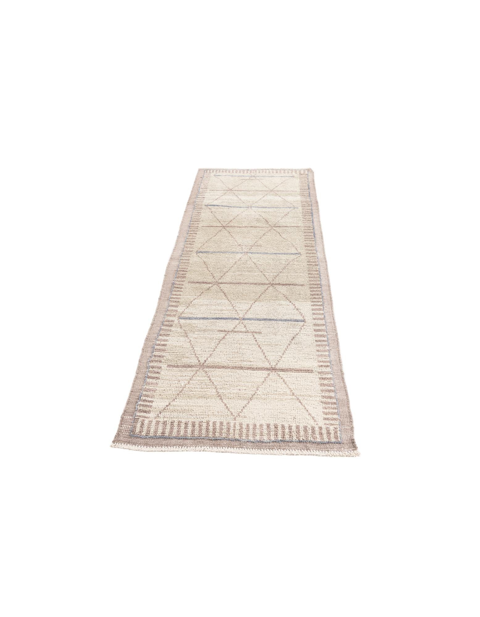 Olive 3' x 7' 3 Hand Knotted Moroccan Wool Runner Rug | Rugs.com